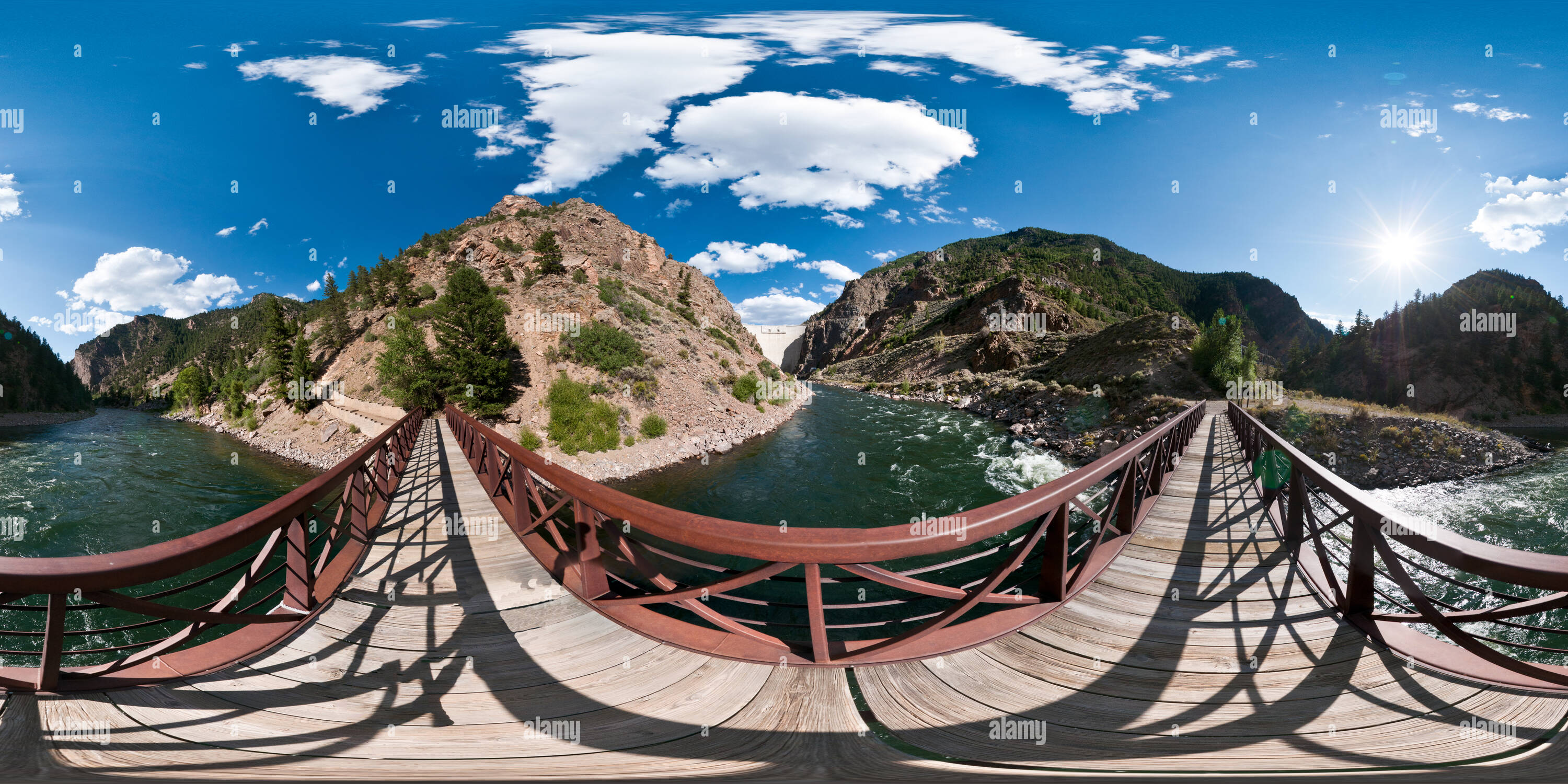 360° view of Marrow Point Reservoir Dam 1 - Alamy