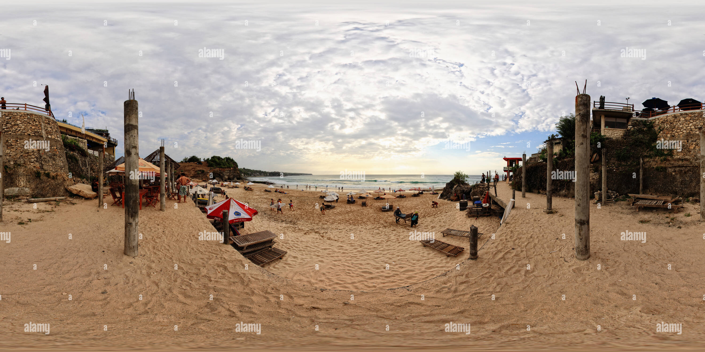 360° view of Dreamland Beach, Bali - Alamy