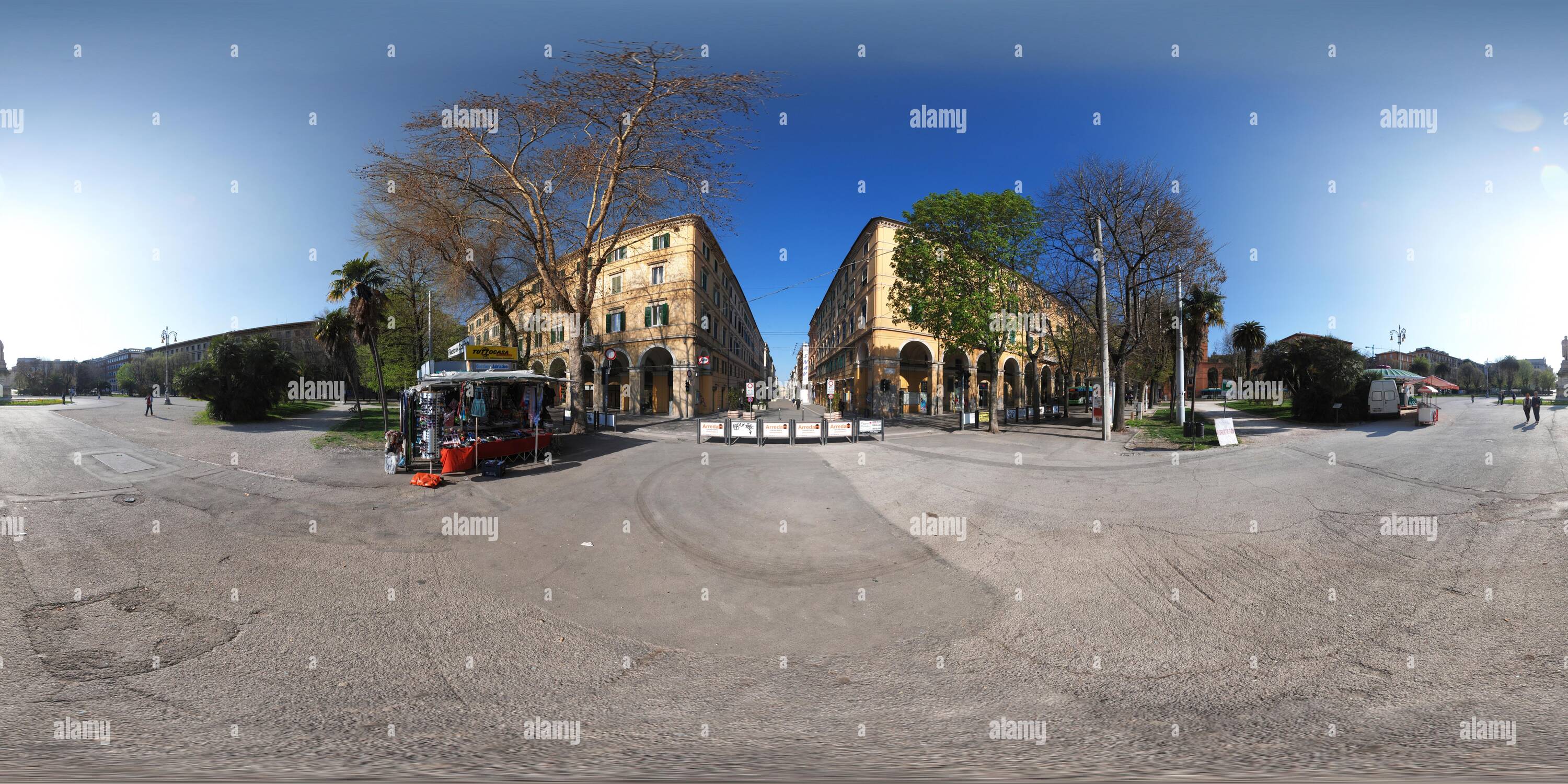 360° view of Piazza Cavour - Ancona - Alamy