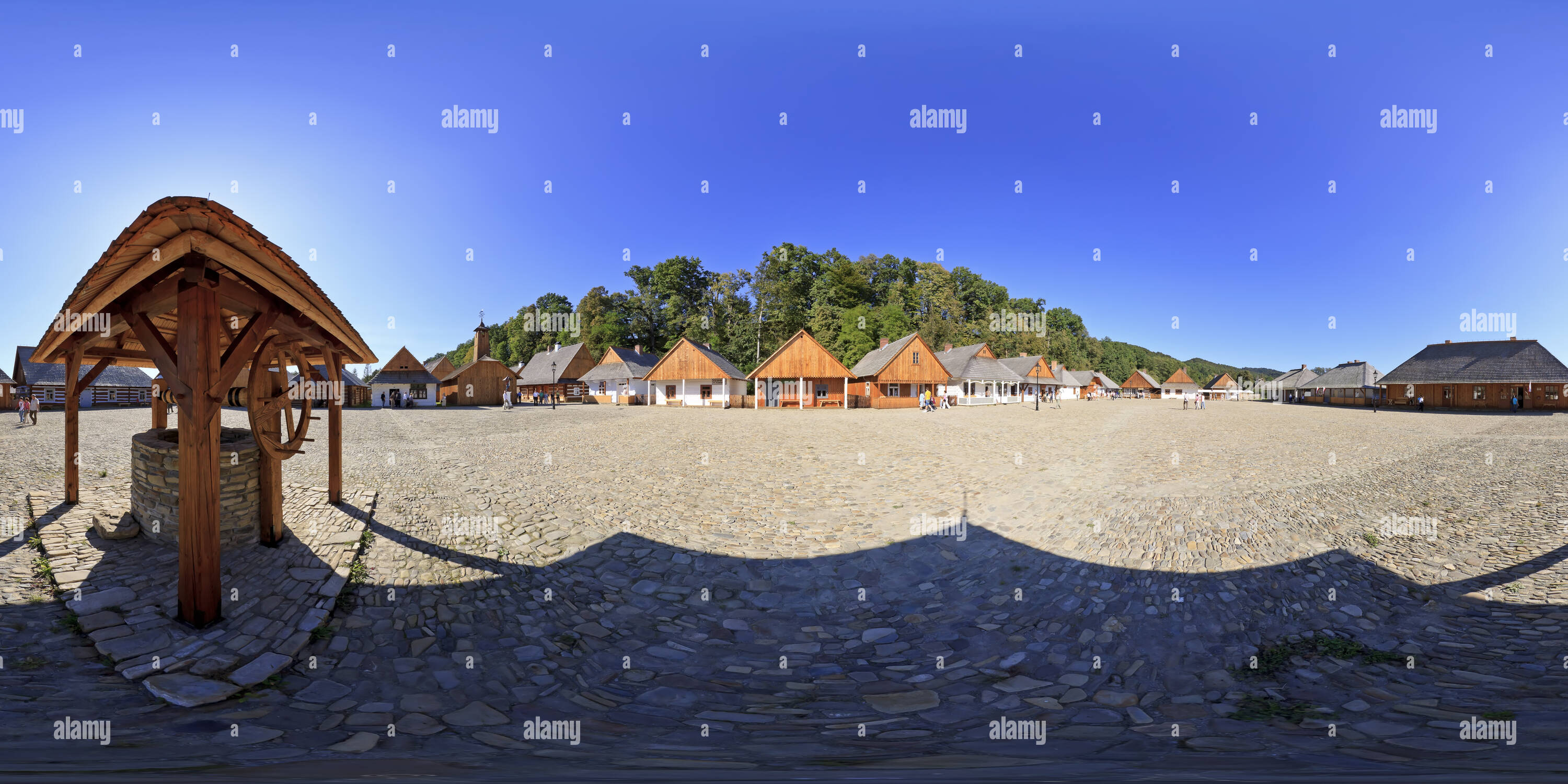 360° view of Sanok - Skansen - Miasteczko Galicyjskie #1 - Alamy