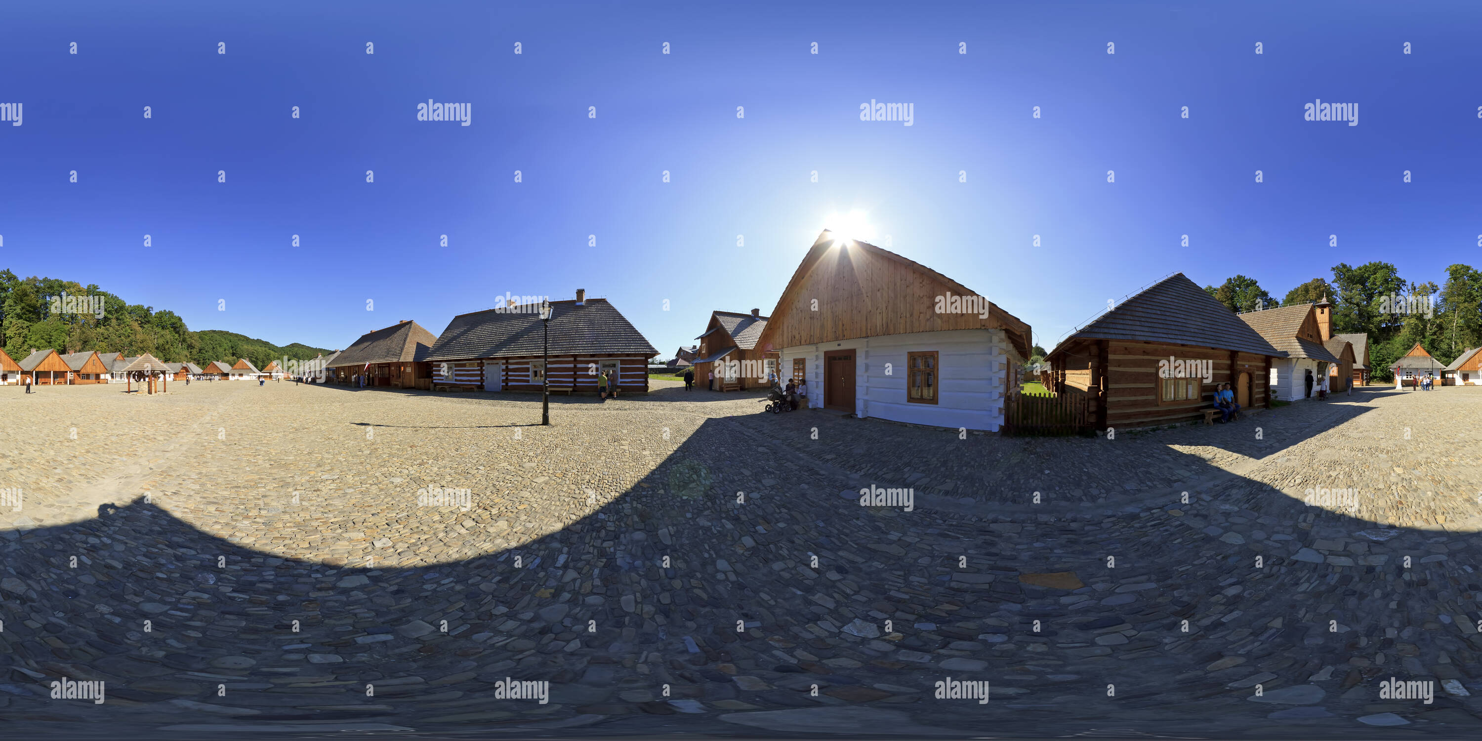 360° view of Sanok - Skansen - Miasteczko Galicyjskie #2 - Alamy