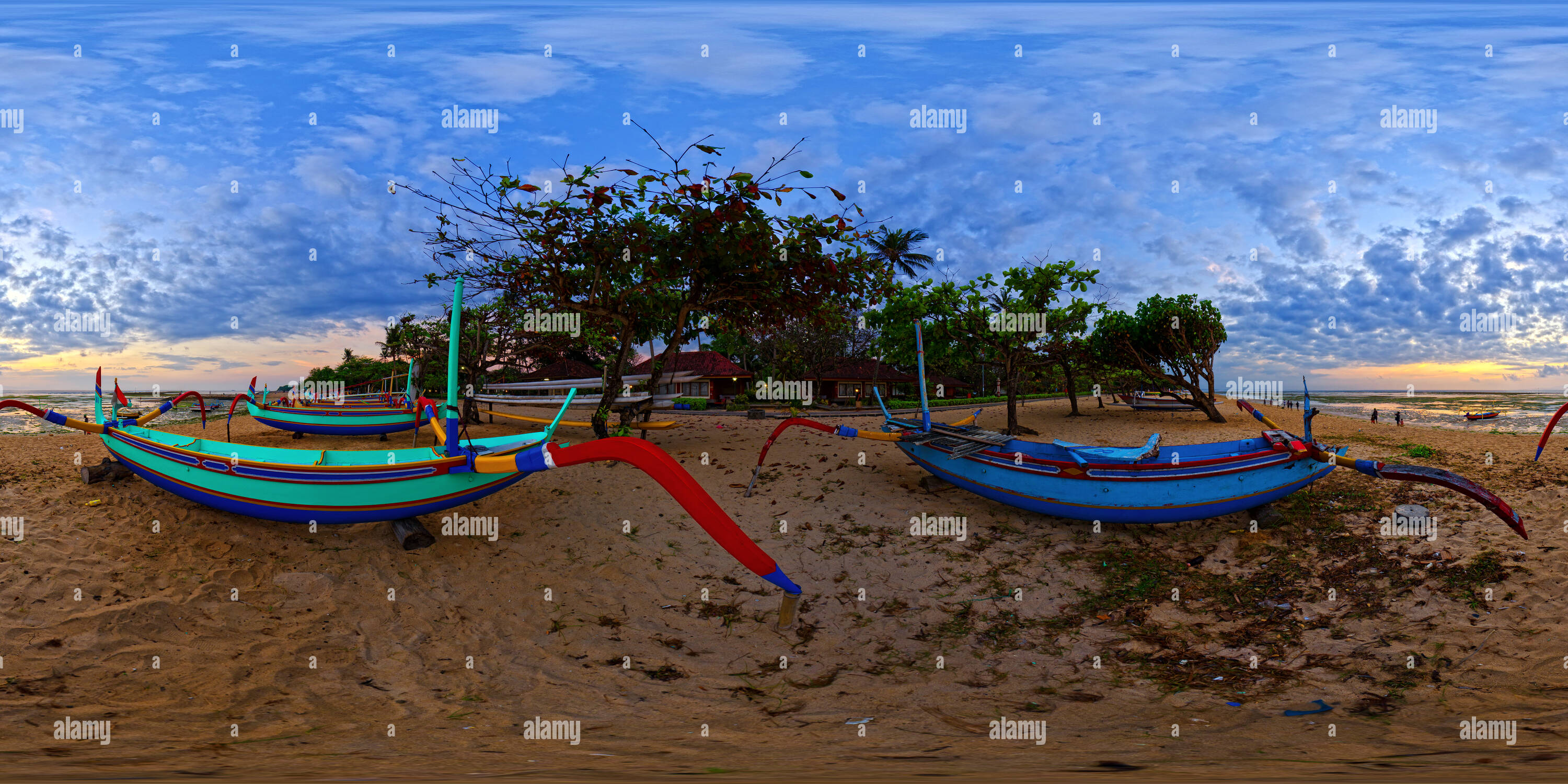 360° view of Boats Parked at Sindhu Beach - Alamy