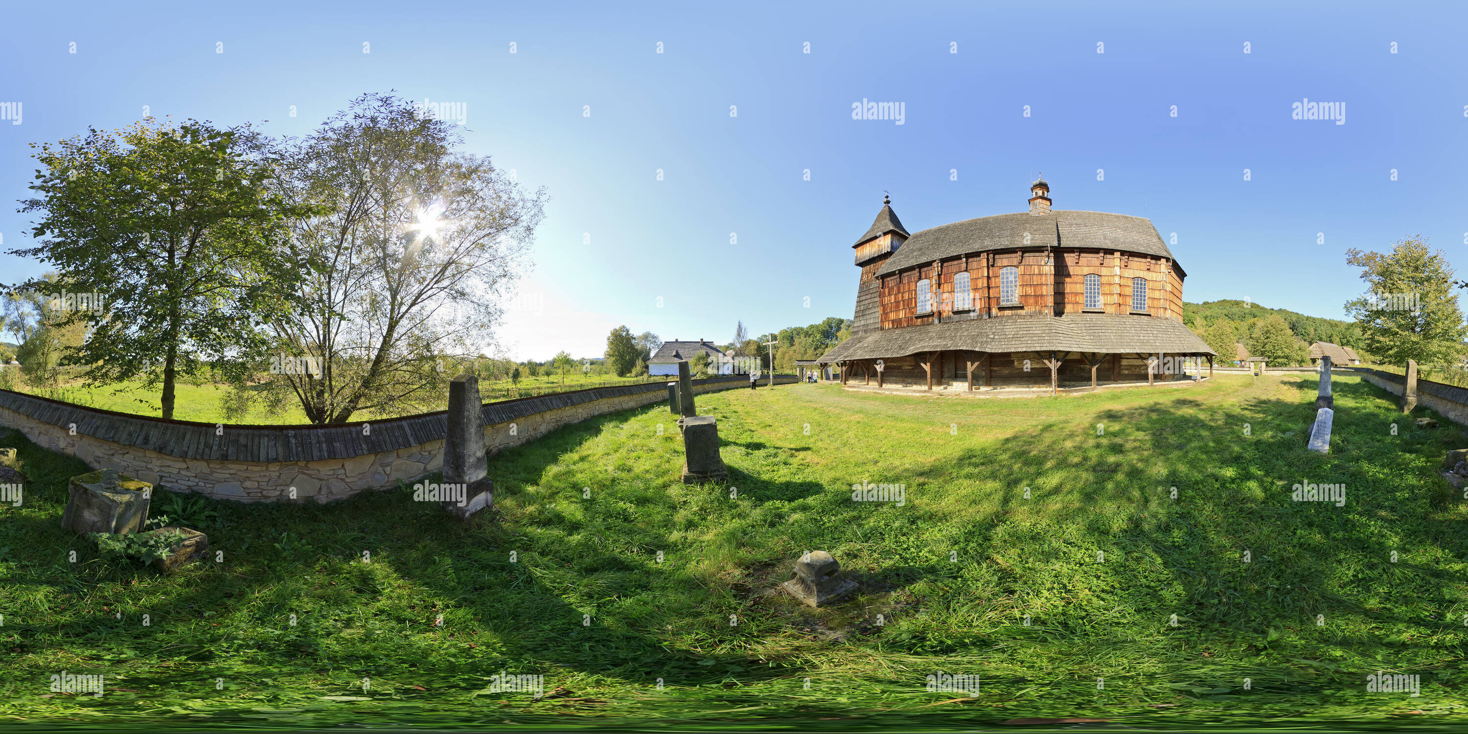 360° view of Sanok - Skansen - Kościół z Bączala Dolnego k. Jasła (1667 ...