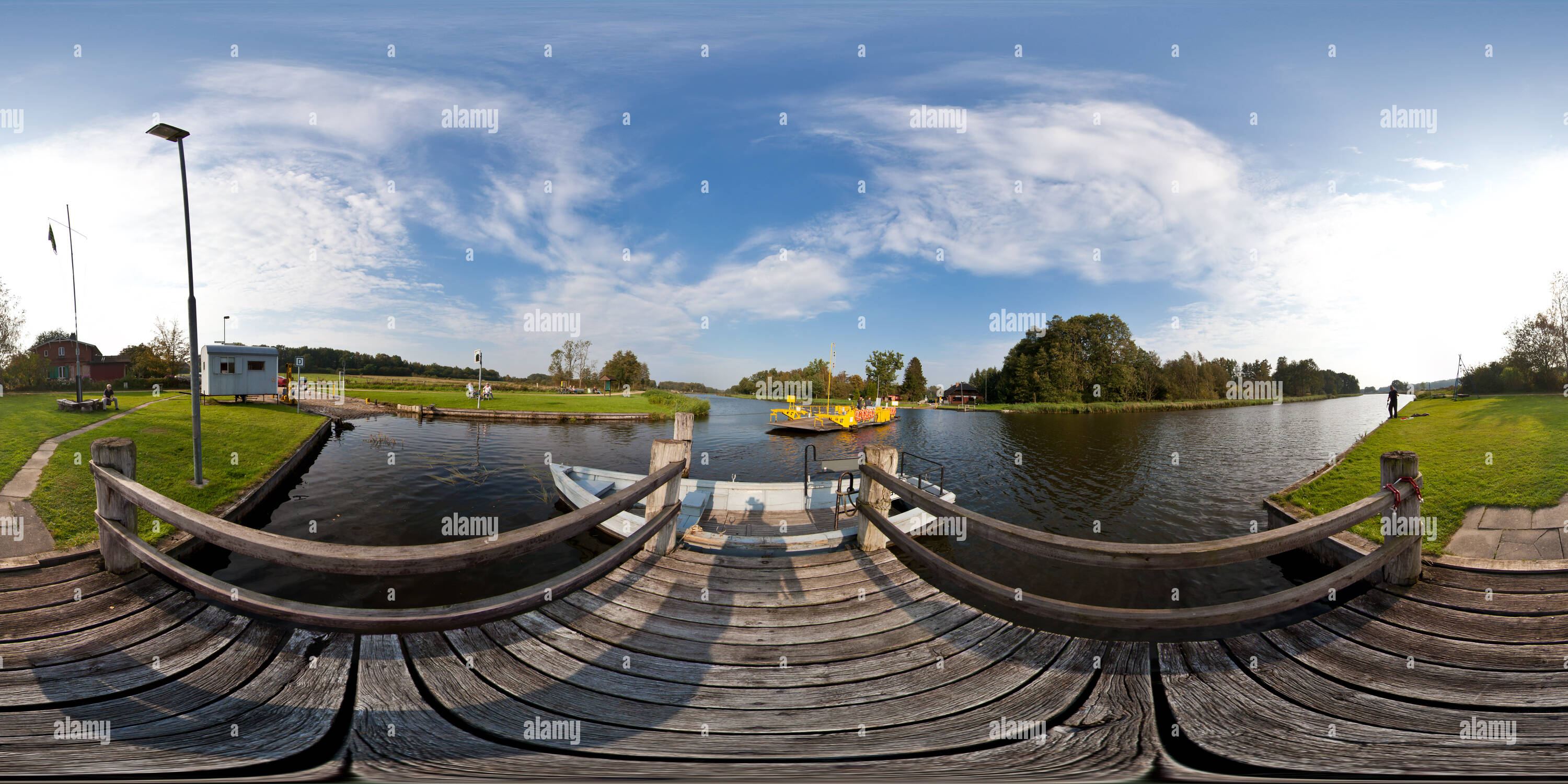 360° view of Small old rope traction ferry in Siebeneichen (Sevenoaks ...
