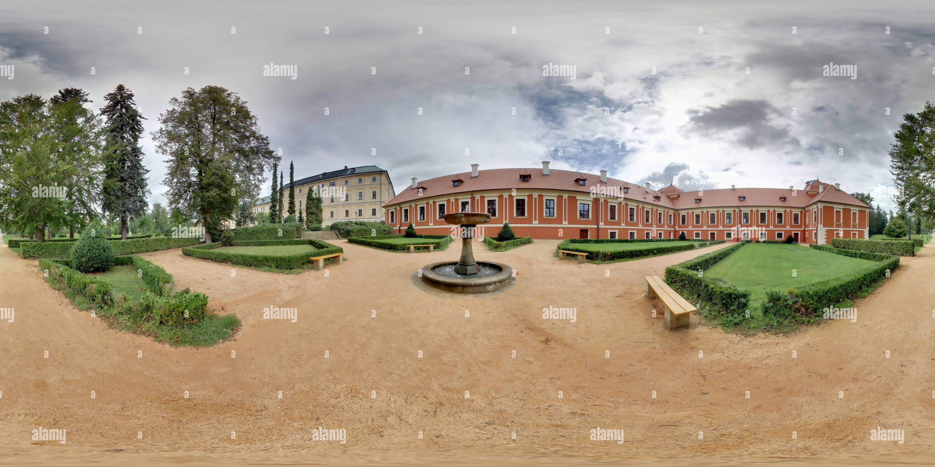 360° view of Ostrov nad Ohří, Princes' Palace, the library - Alamy