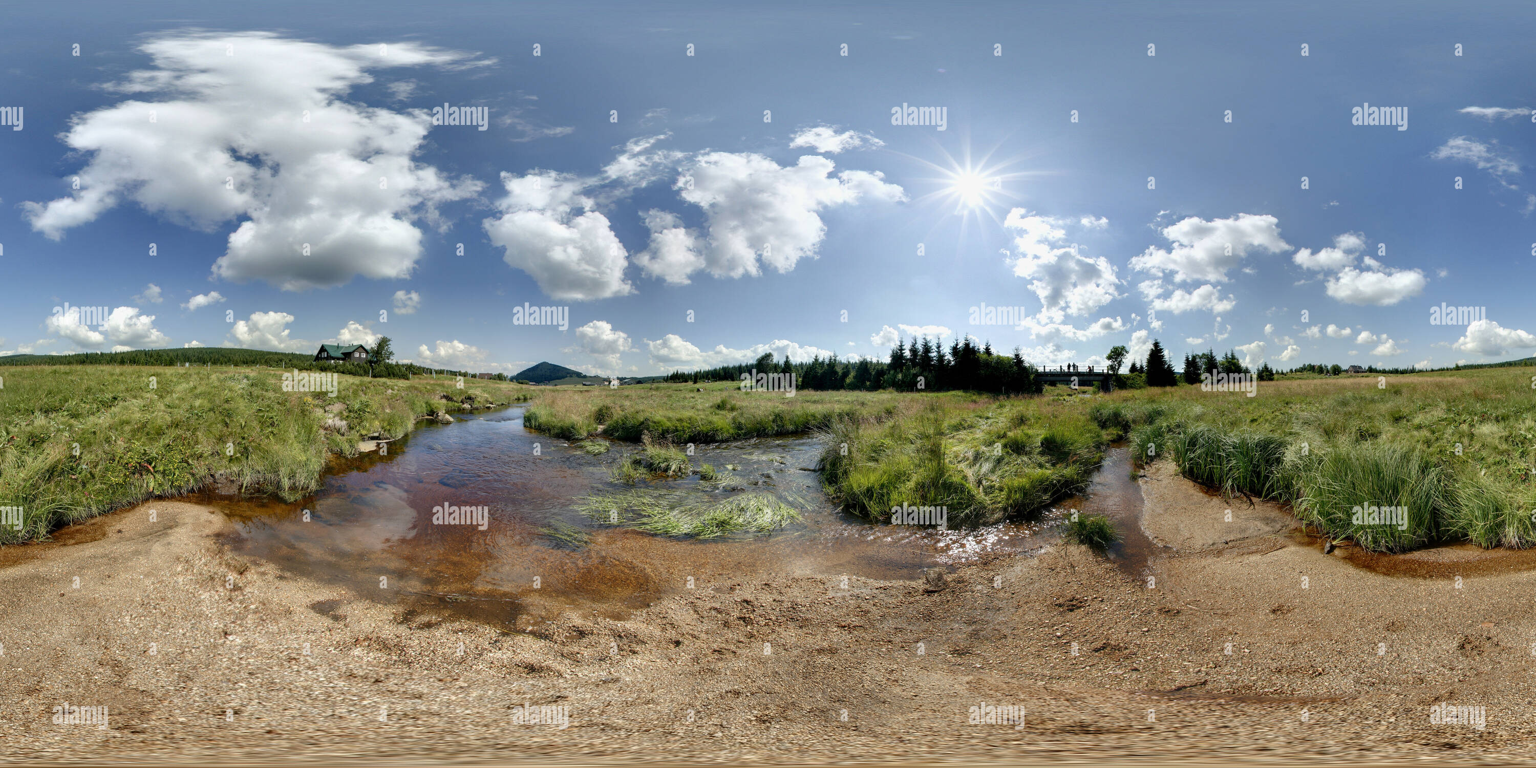 360° view of Stream Jizerka under Bukovec - Alamy