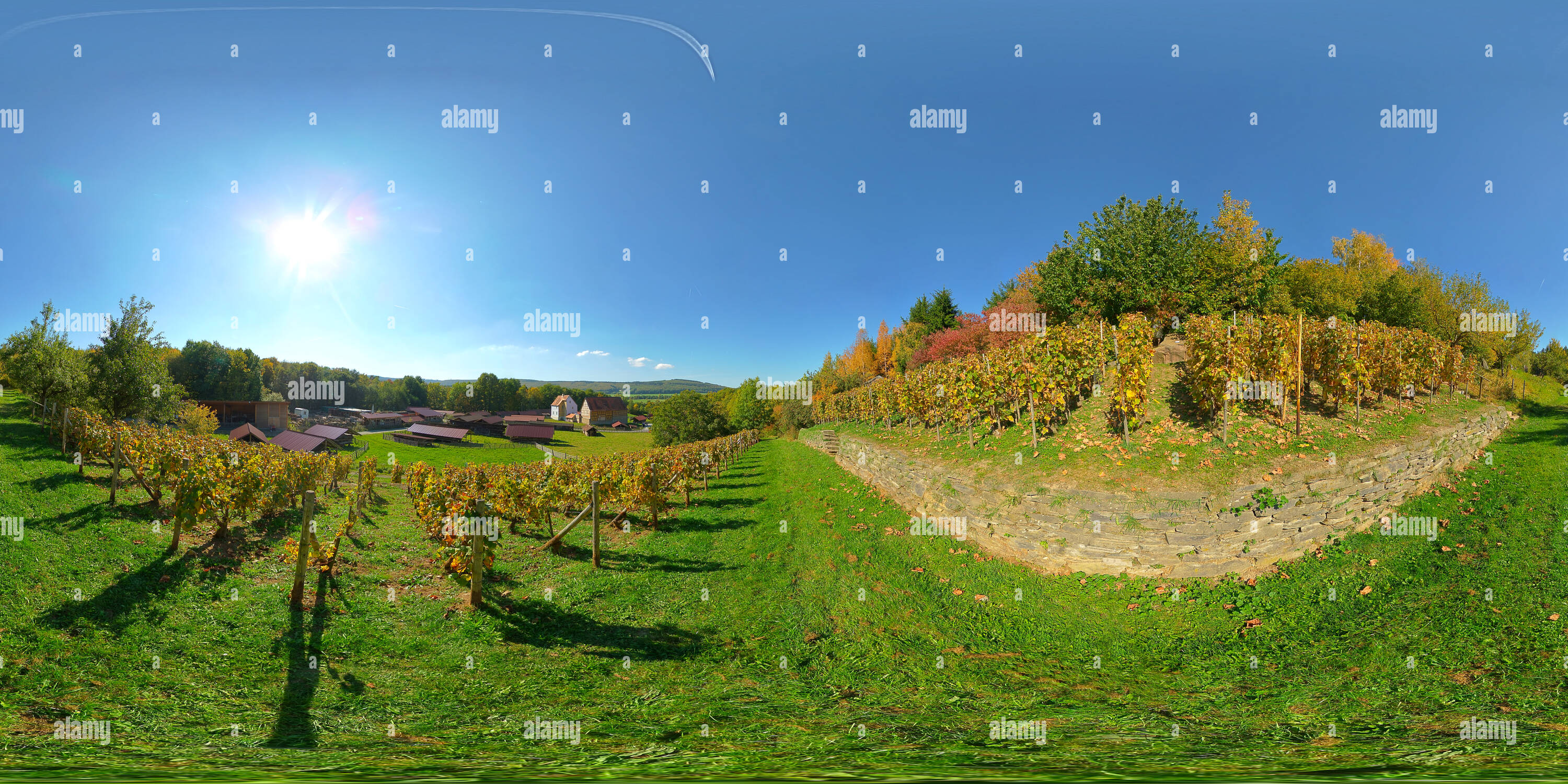 360° view of -Hessenpark- Baugruppe Südhessen (Weinberg - Alamy