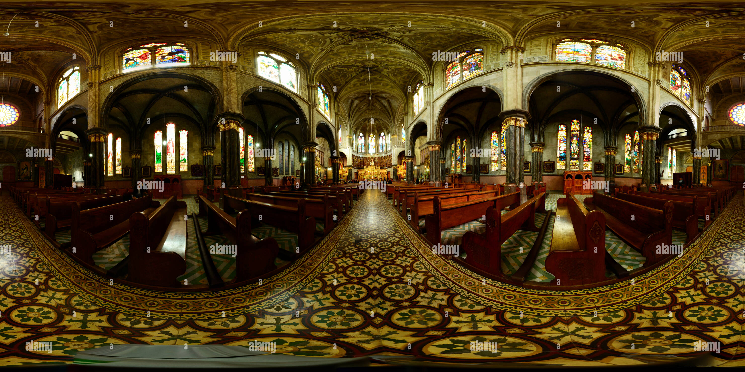 360° view of Inside of Temple of Cristo Rey - Pasto - Alamy