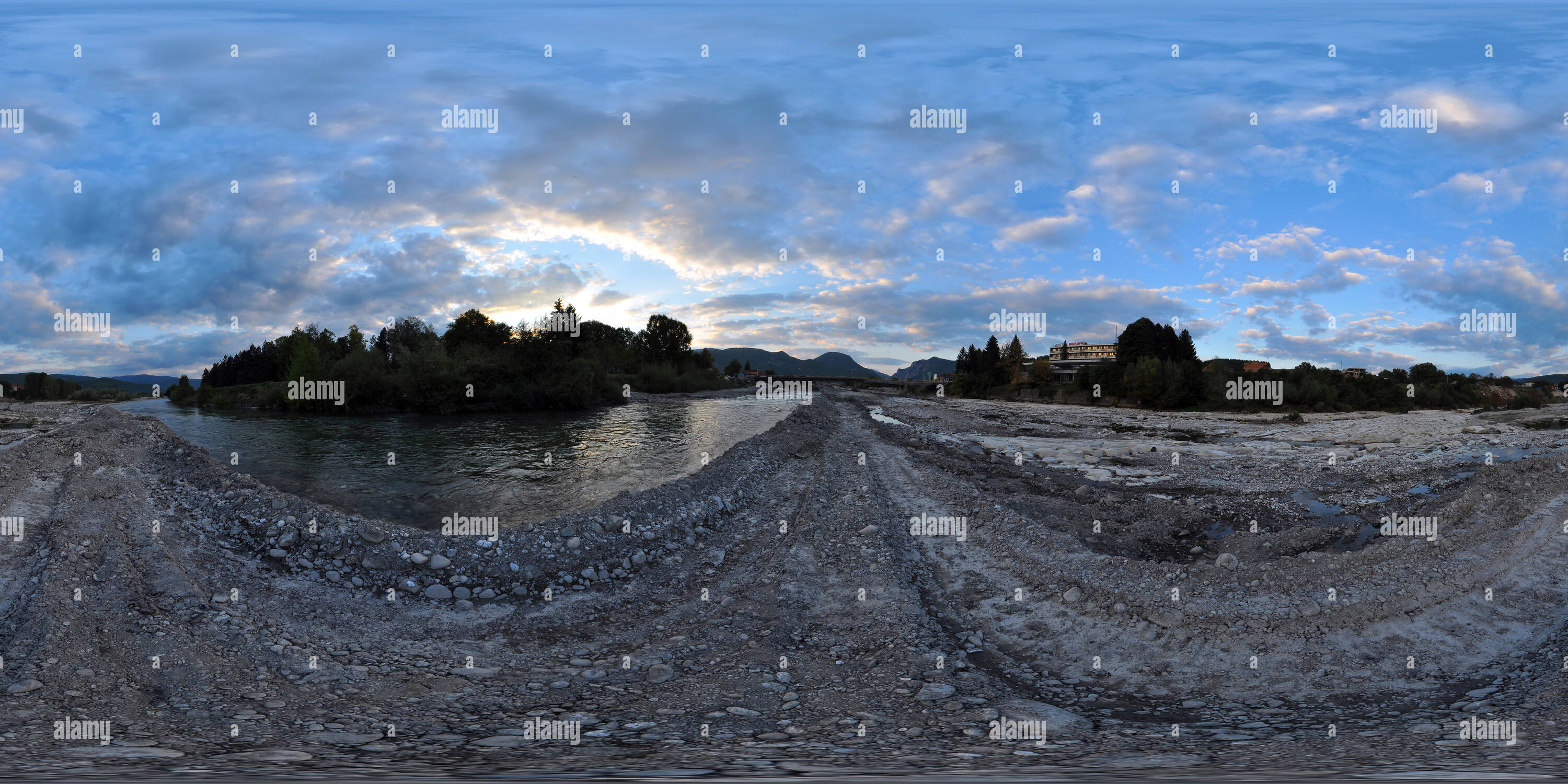360° view of Dry Riverbed Lim River 3 - Alamy