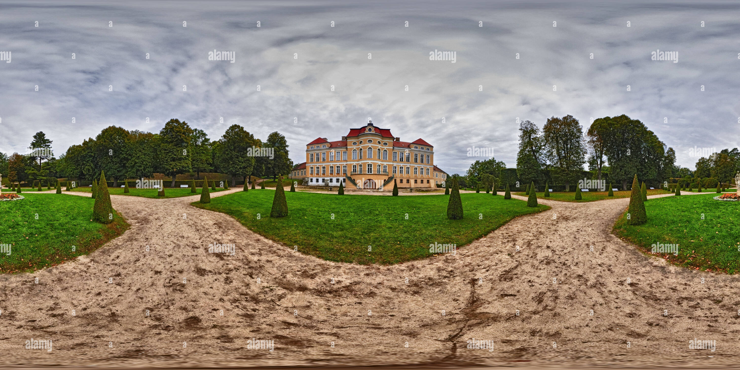 360° view of Rogalin Palace #2 - Alamy