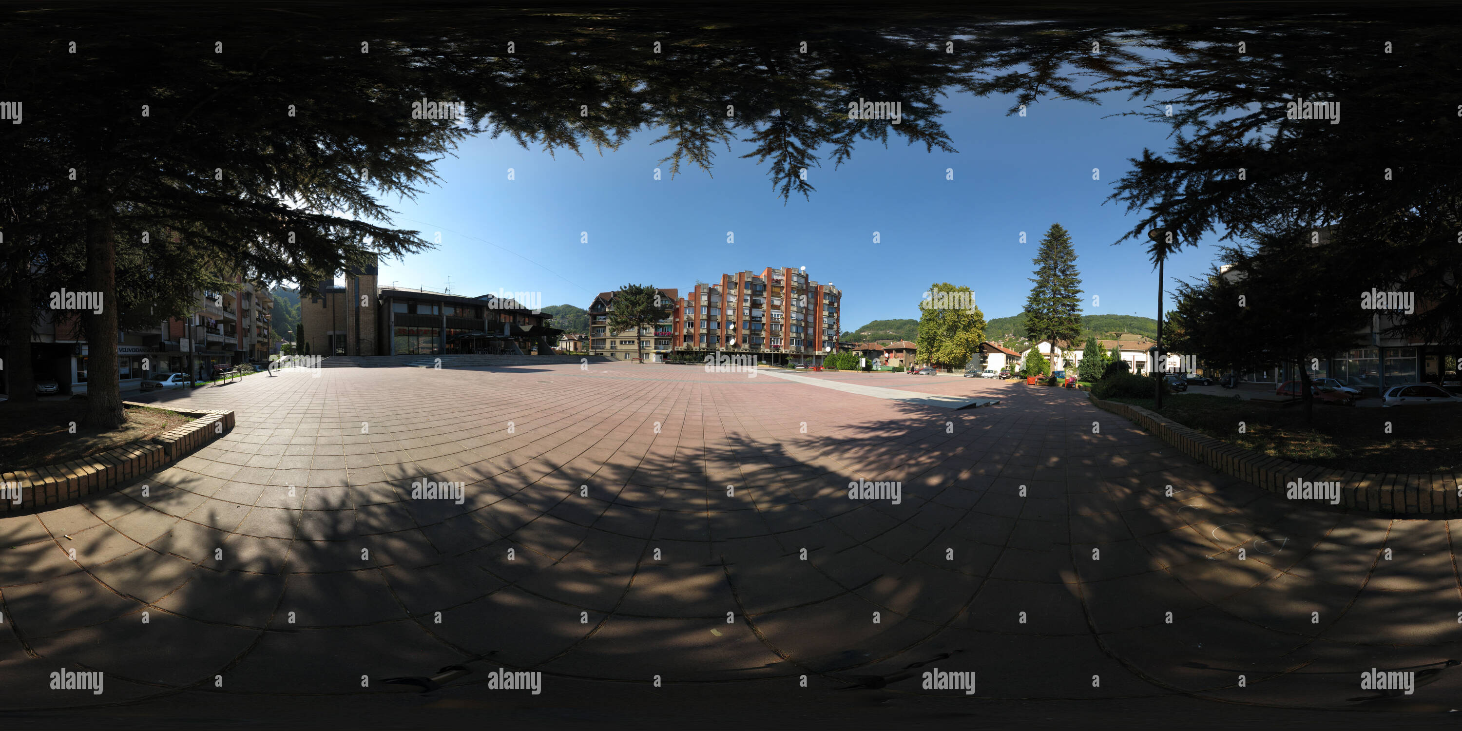 360° view of Ivanjica - Square in front of the cultural centre - Alamy
