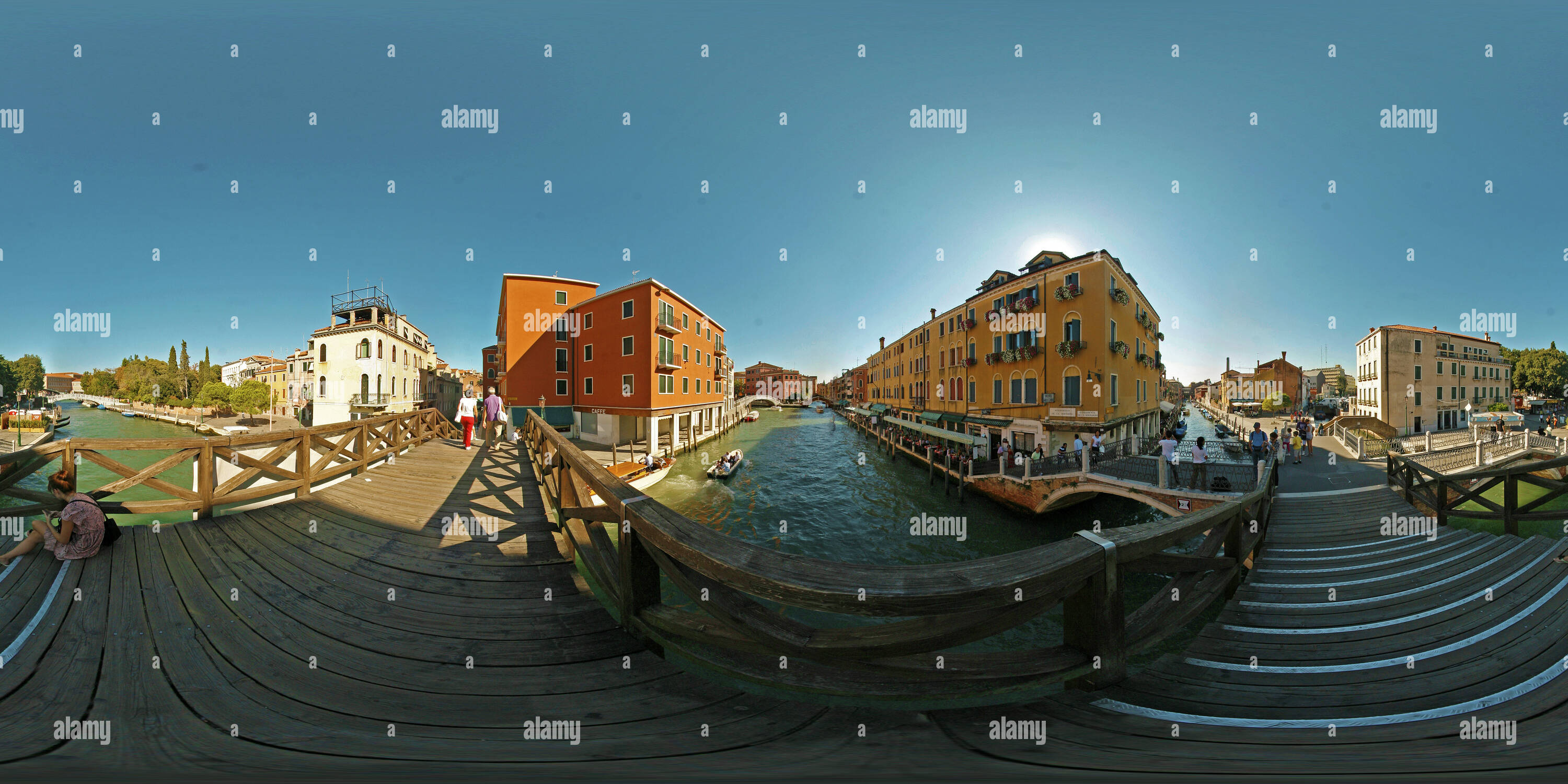 360° view of Ponte dei Tre Ponti - Alamy