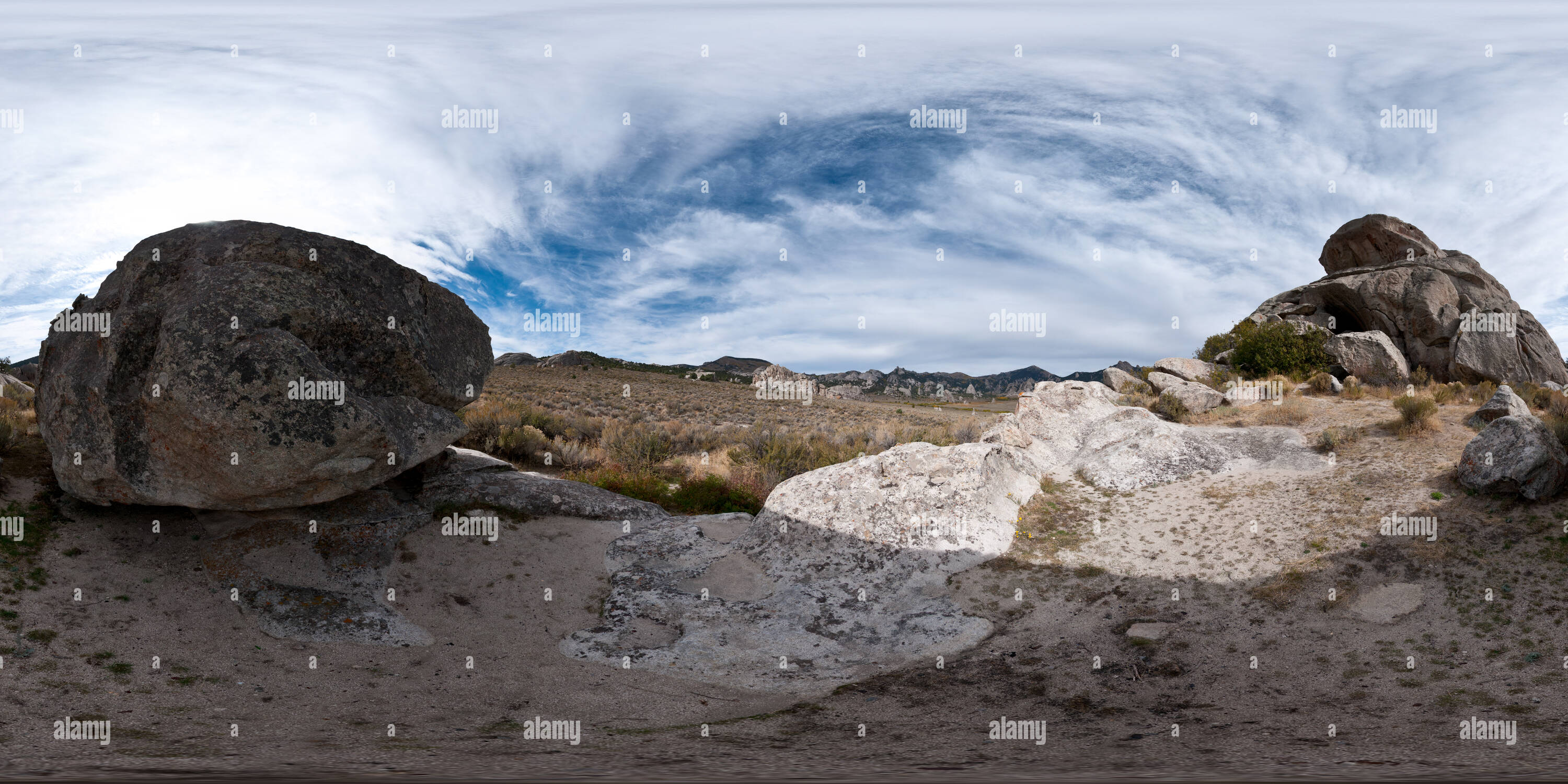 360° view of City of Rocks National Reserve, Idaho - View from Treasure ...