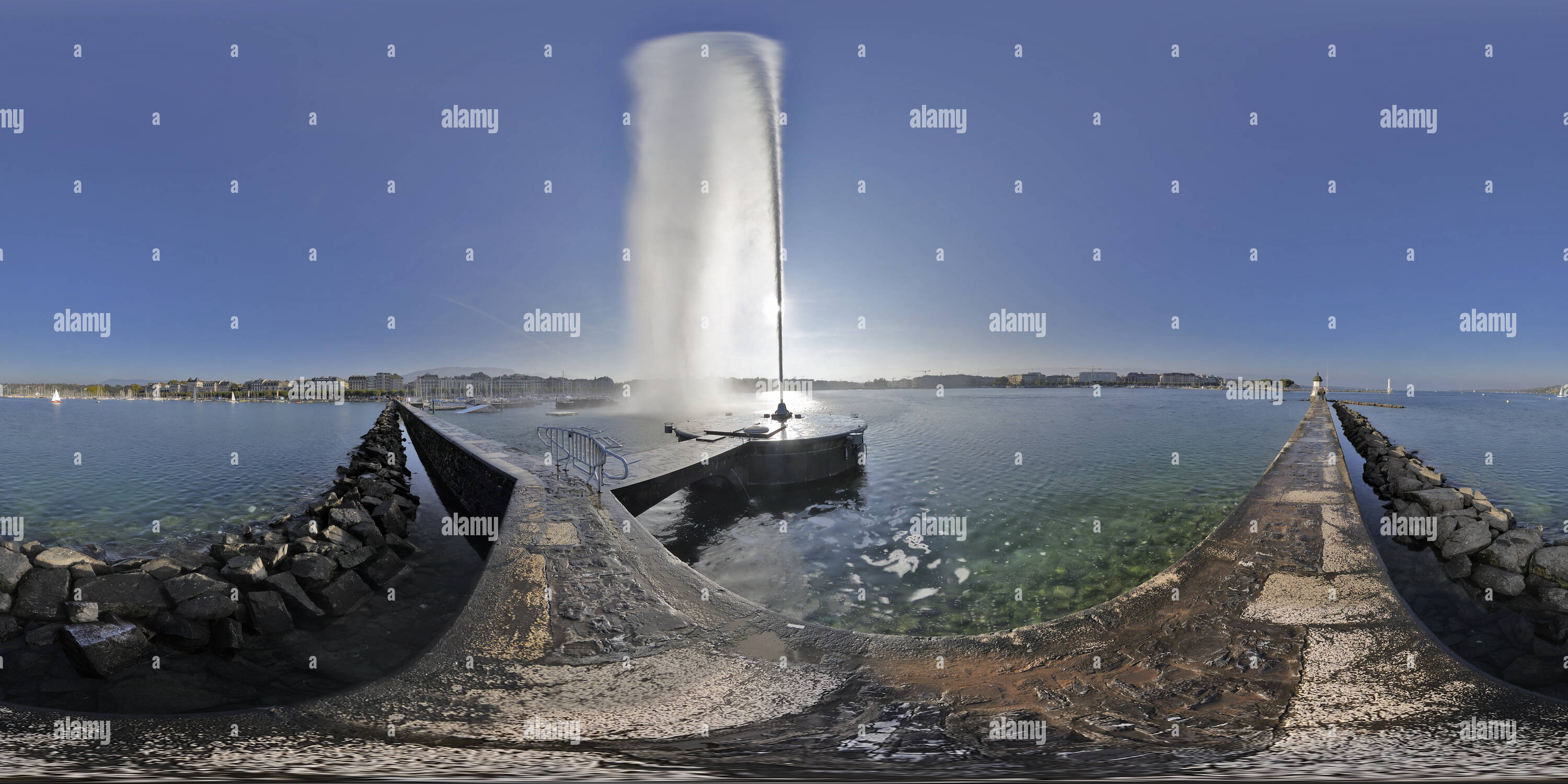 360° view of Geneva Fountain again - Alamy