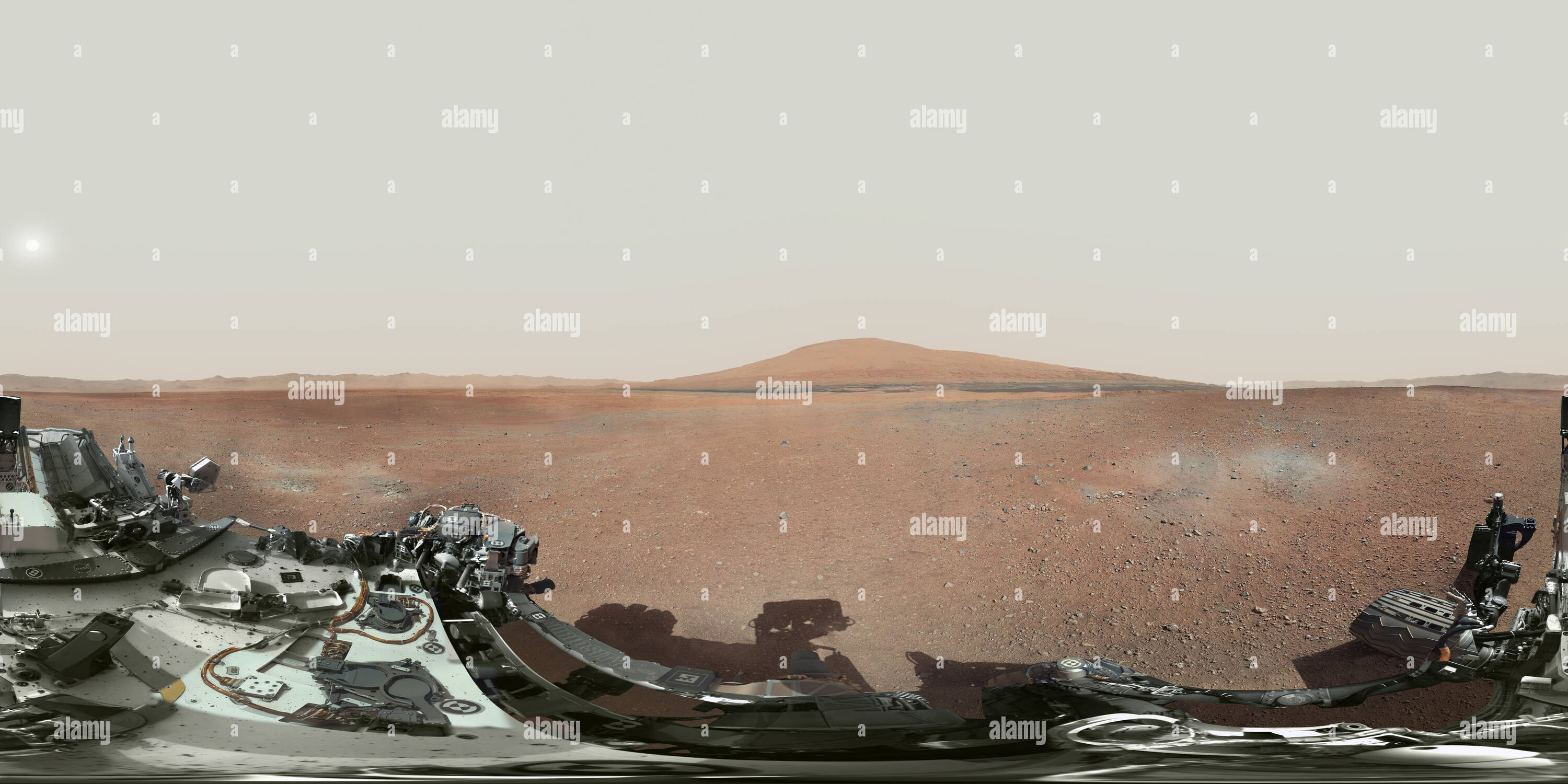 360° view of Mars Panorama - Curiosity rover - Alamy