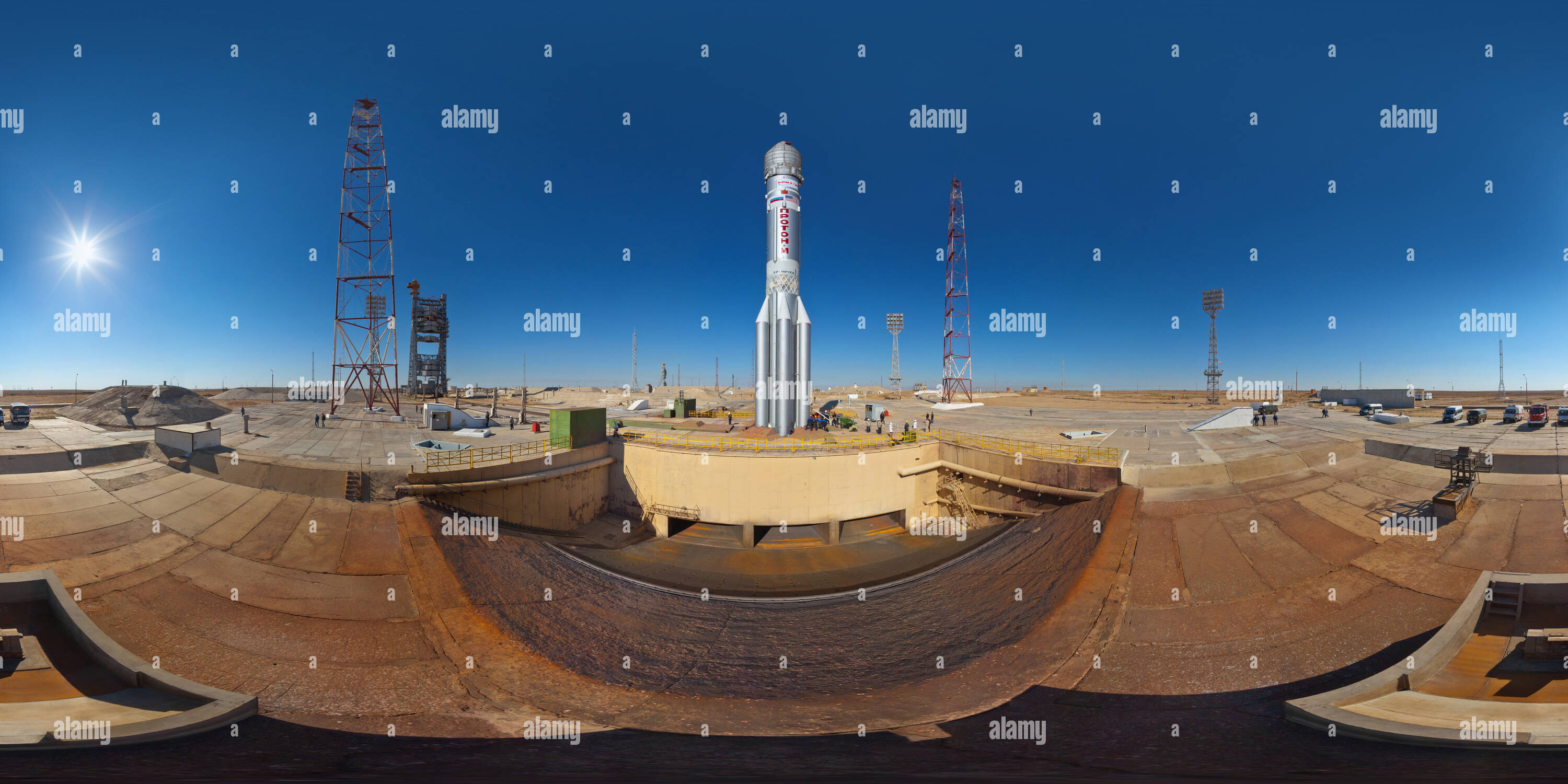 360° view of Carrier Rocket Proton-M on the launch pad - Alamy