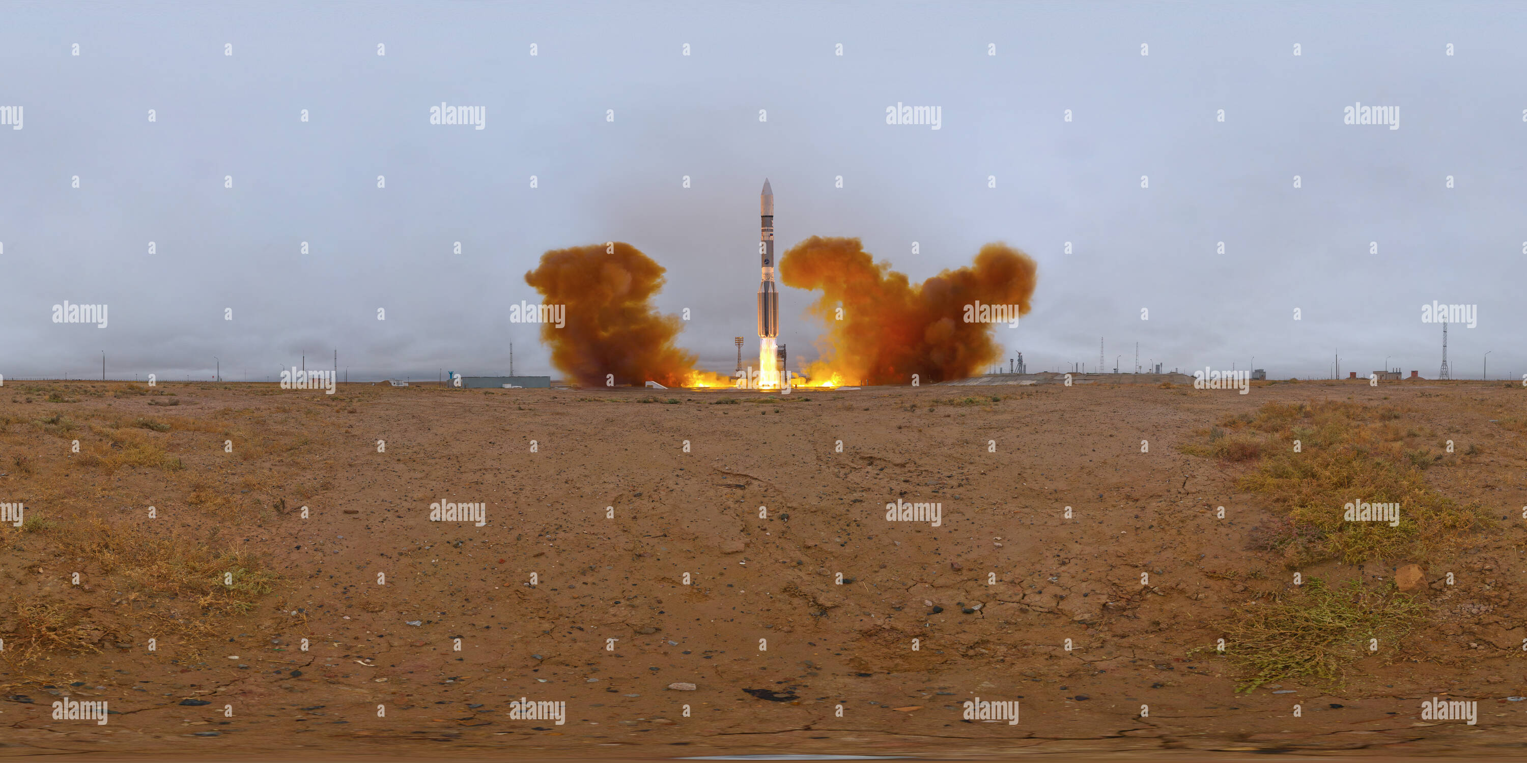 360° view of The launch of Proton-M rocket with Intelsat 23 satellite ...
