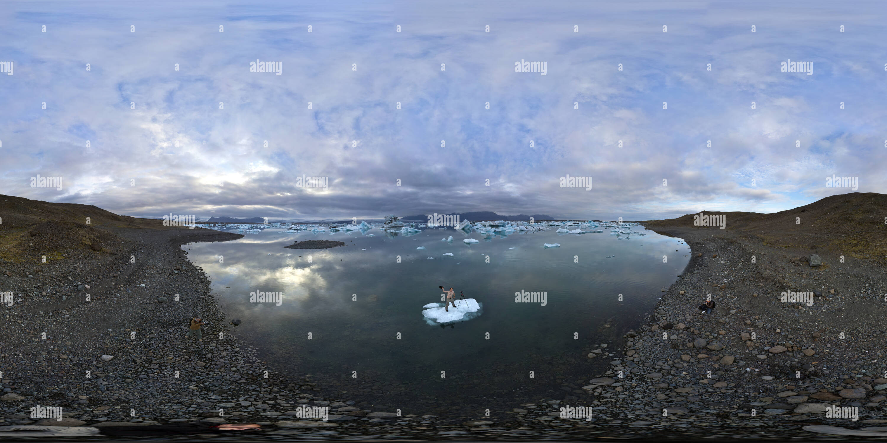 360° view of Ice Lagoon, Iceland - Alamy