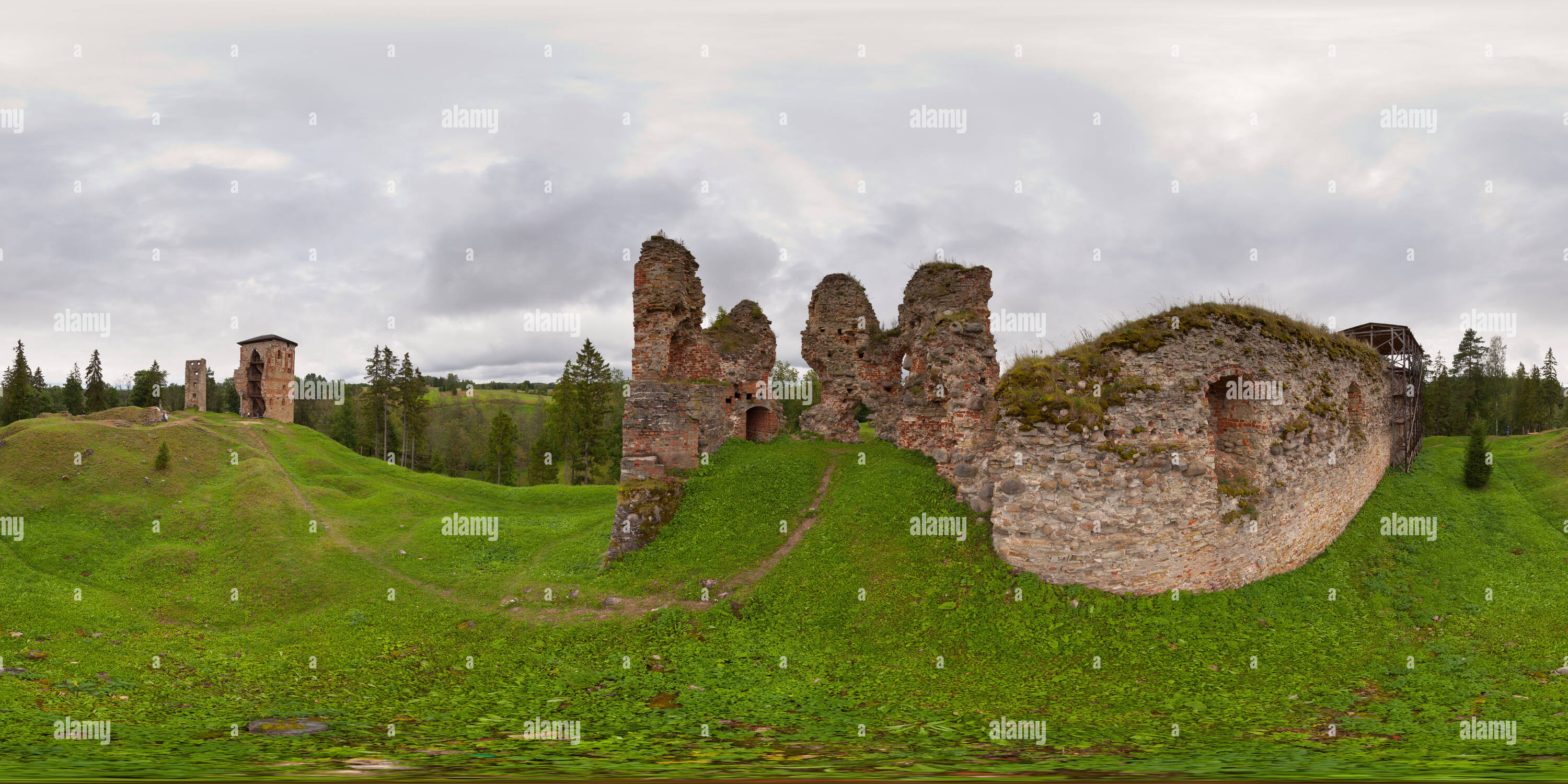 360° view of Ruins of the Vastseliina Episcopal Castle - Alamy