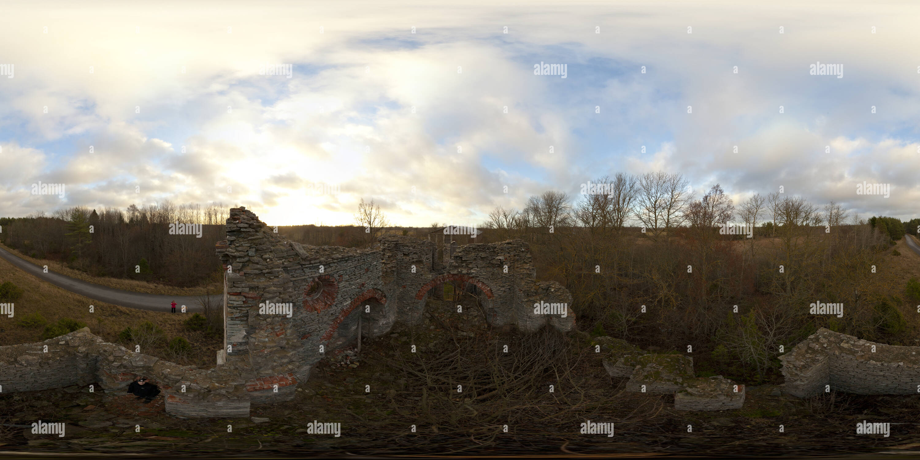 360° view of Church ruins - Laadla village, Saaremaa - Alamy