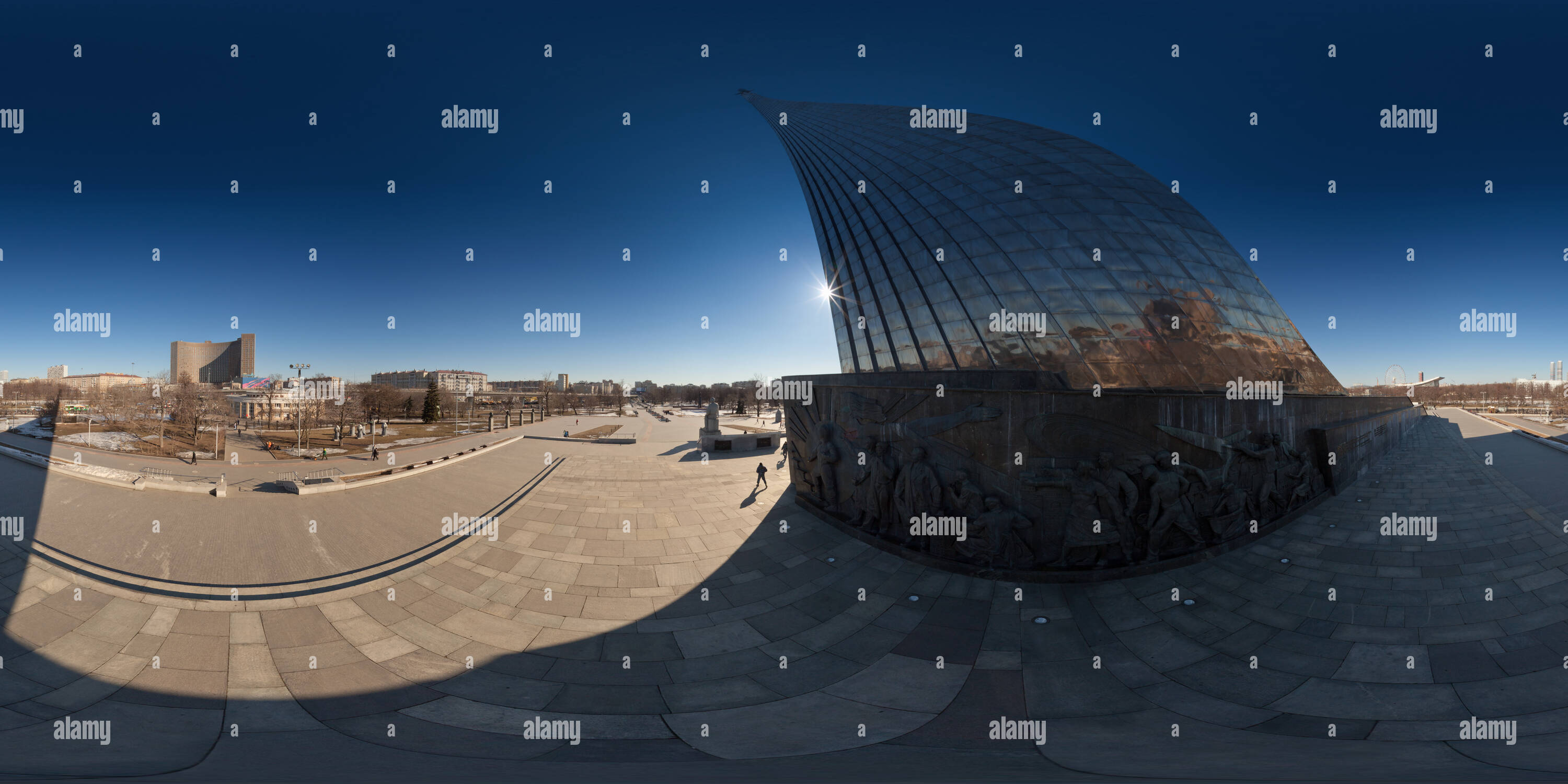 360° view of Monument to the Conquerors of Space, Moscow - Alamy