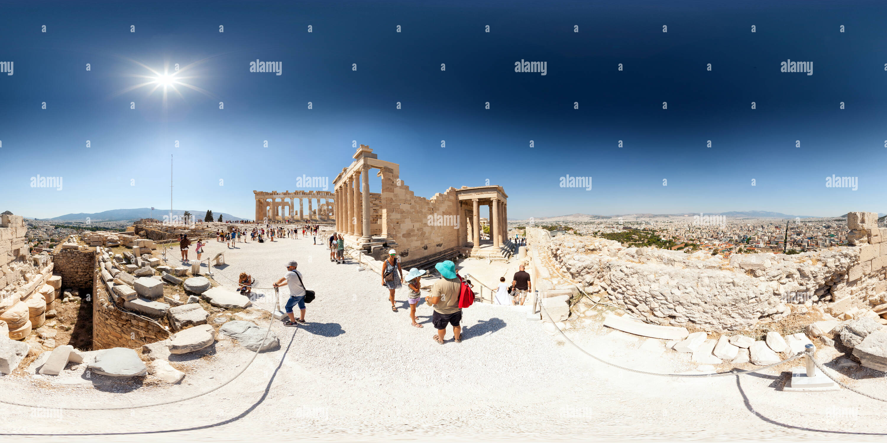 360° view of Acropolis of Athens - Erechtheion - Alamy