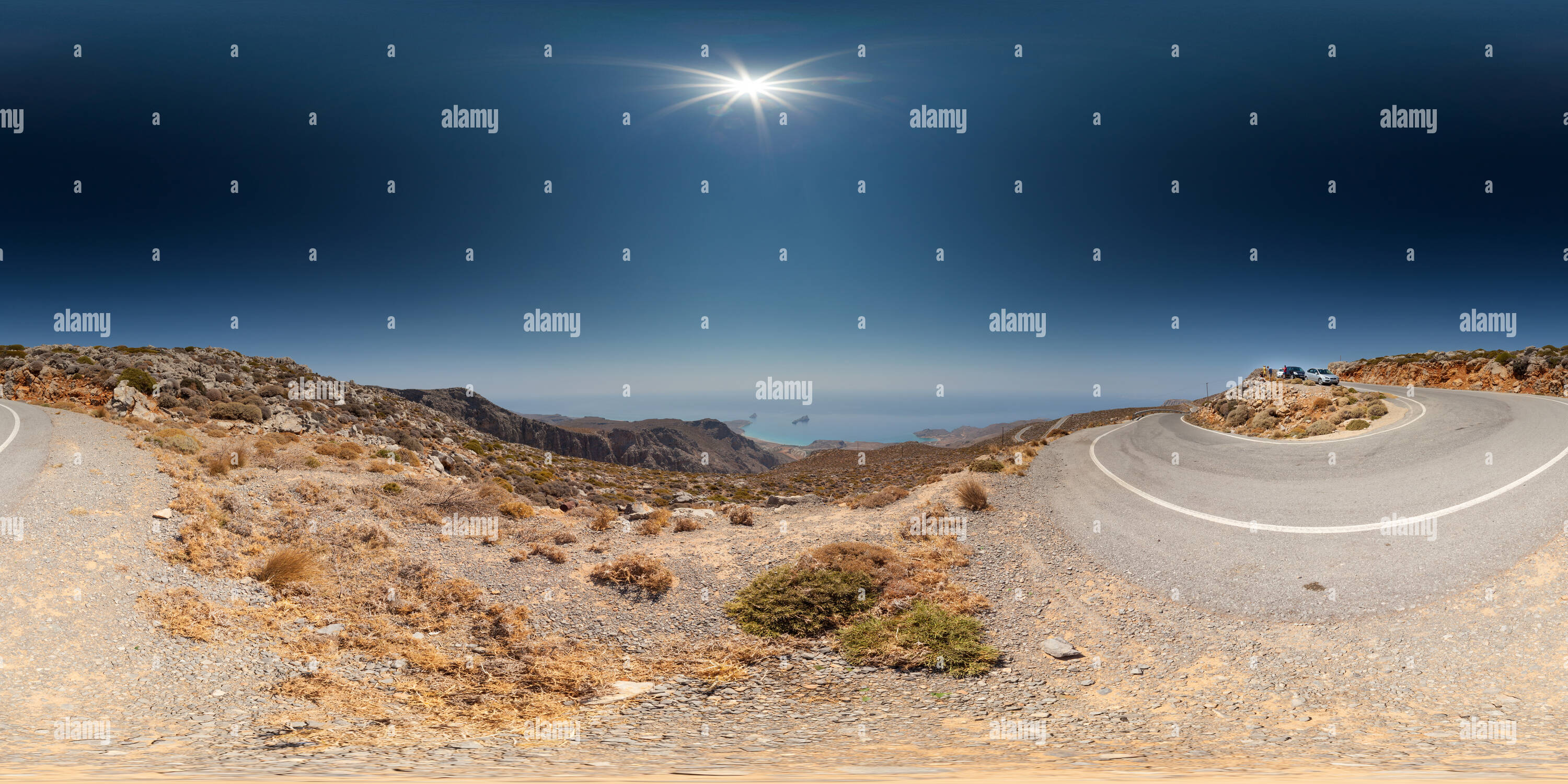 360° view of On the way to Zakros, Crete - Alamy