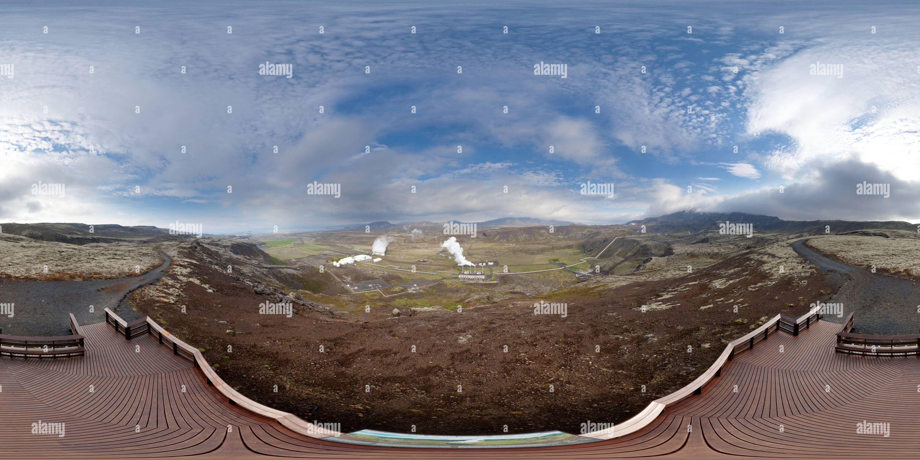360° view of Nesjavellir Geothermal Power Plant - Alamy