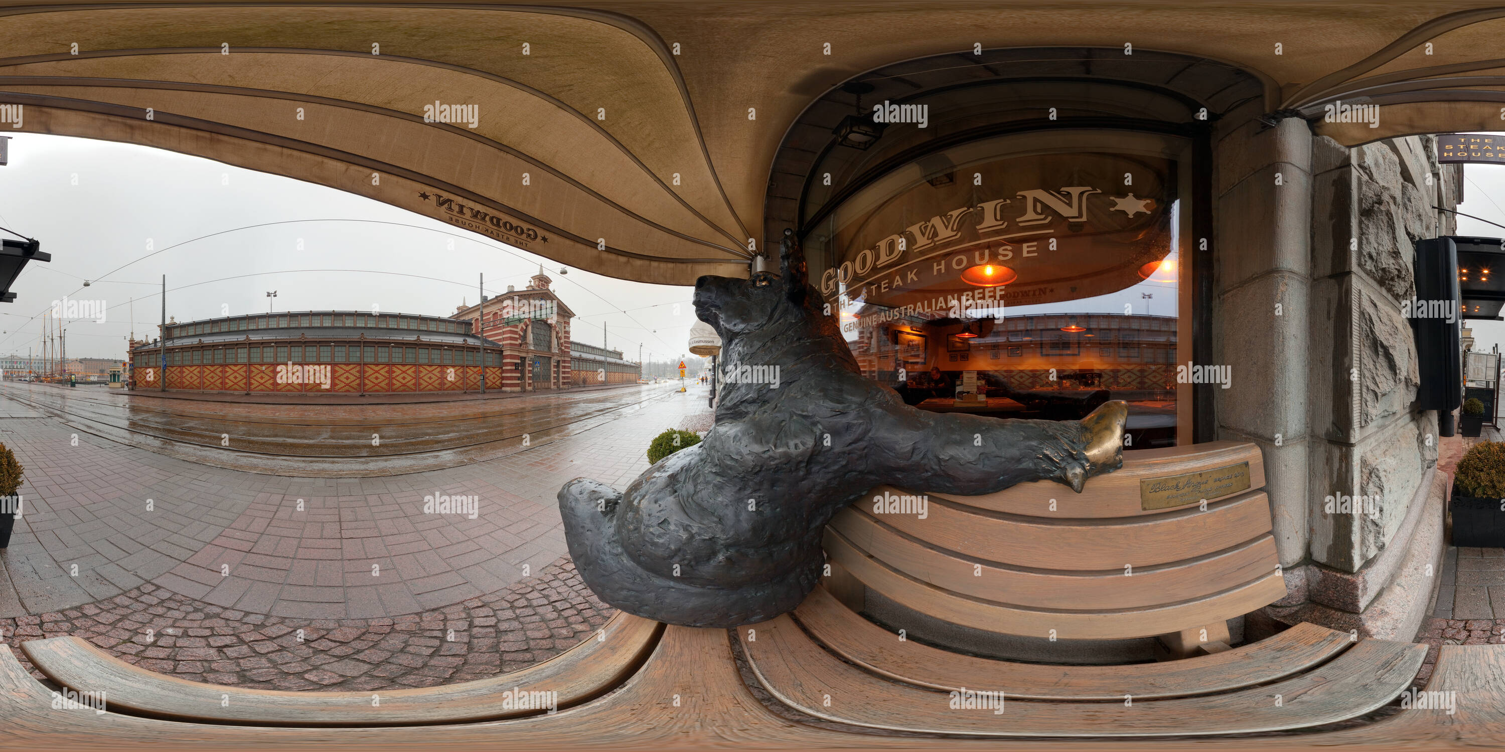 360° view of Black Angus sculpture by Tauno Kangro - Alamy