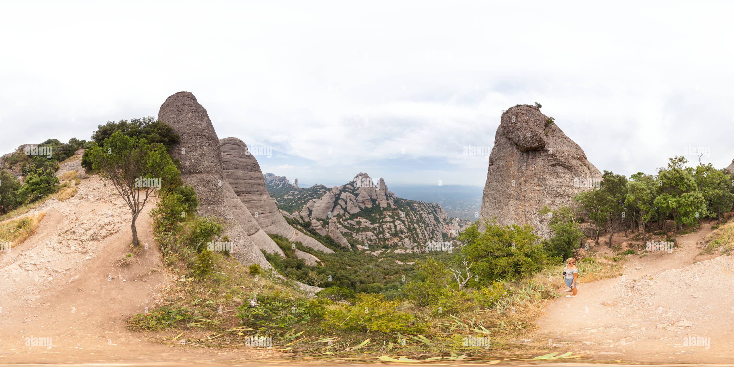 360° view of Montserrat mountain - Alamy