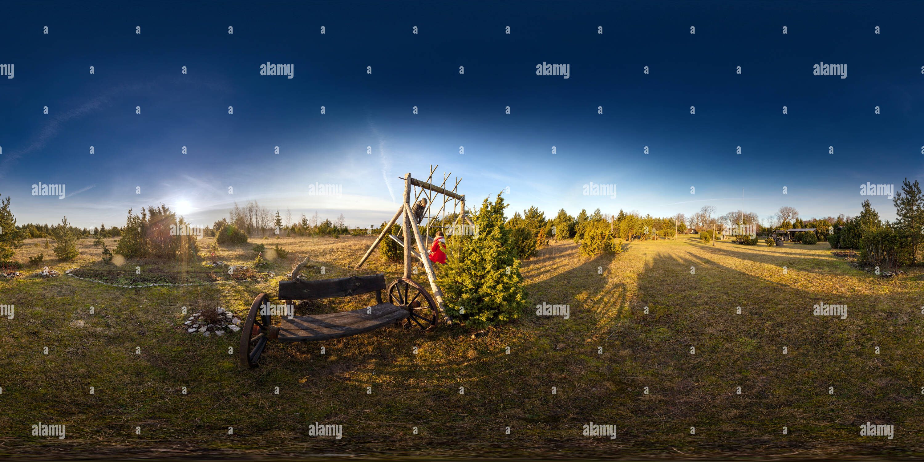 360° view of Winter without snow - Alamy