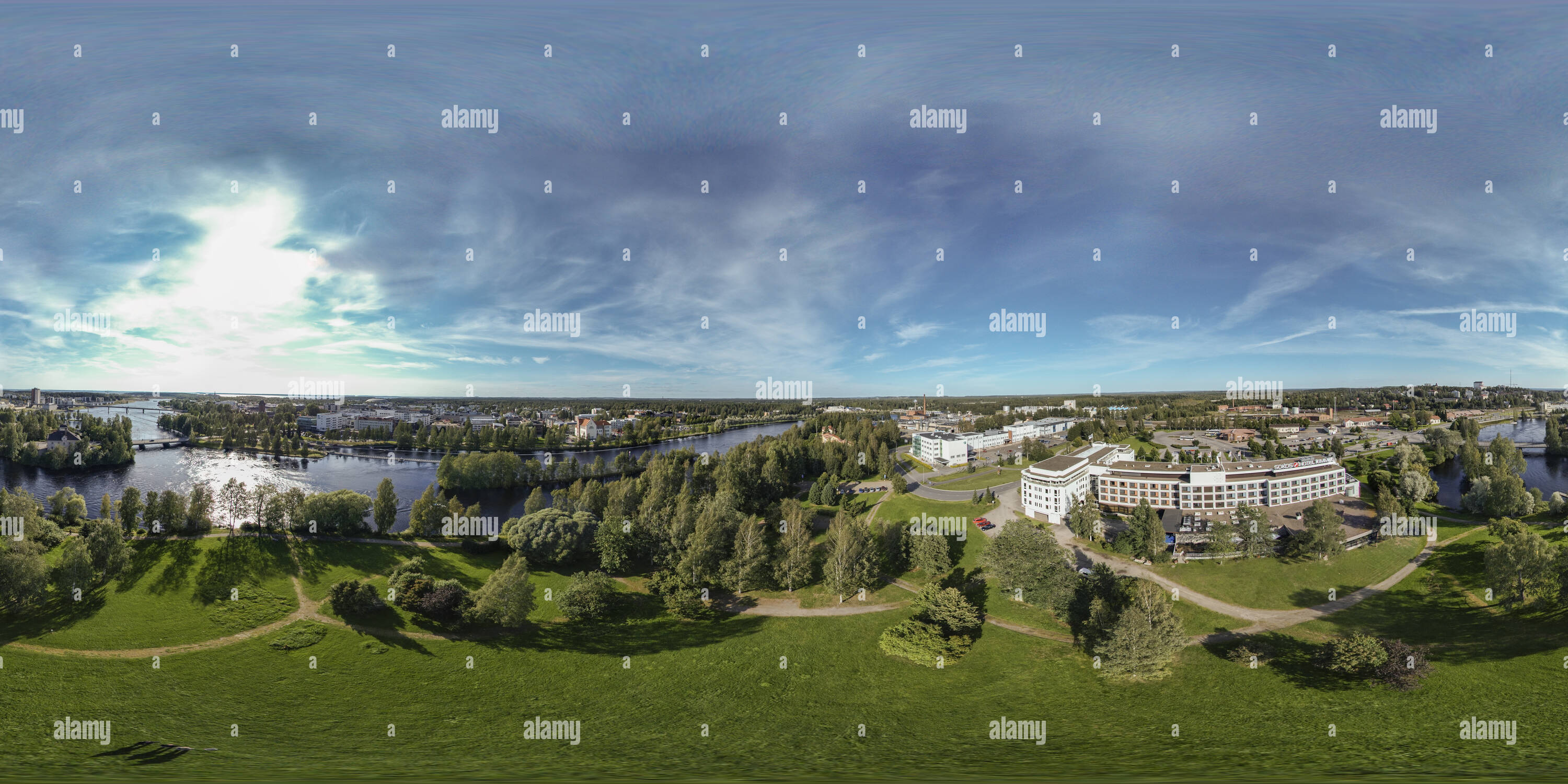 360° view of Aerial 360 panorama from Joensuu, Finland - Alamy