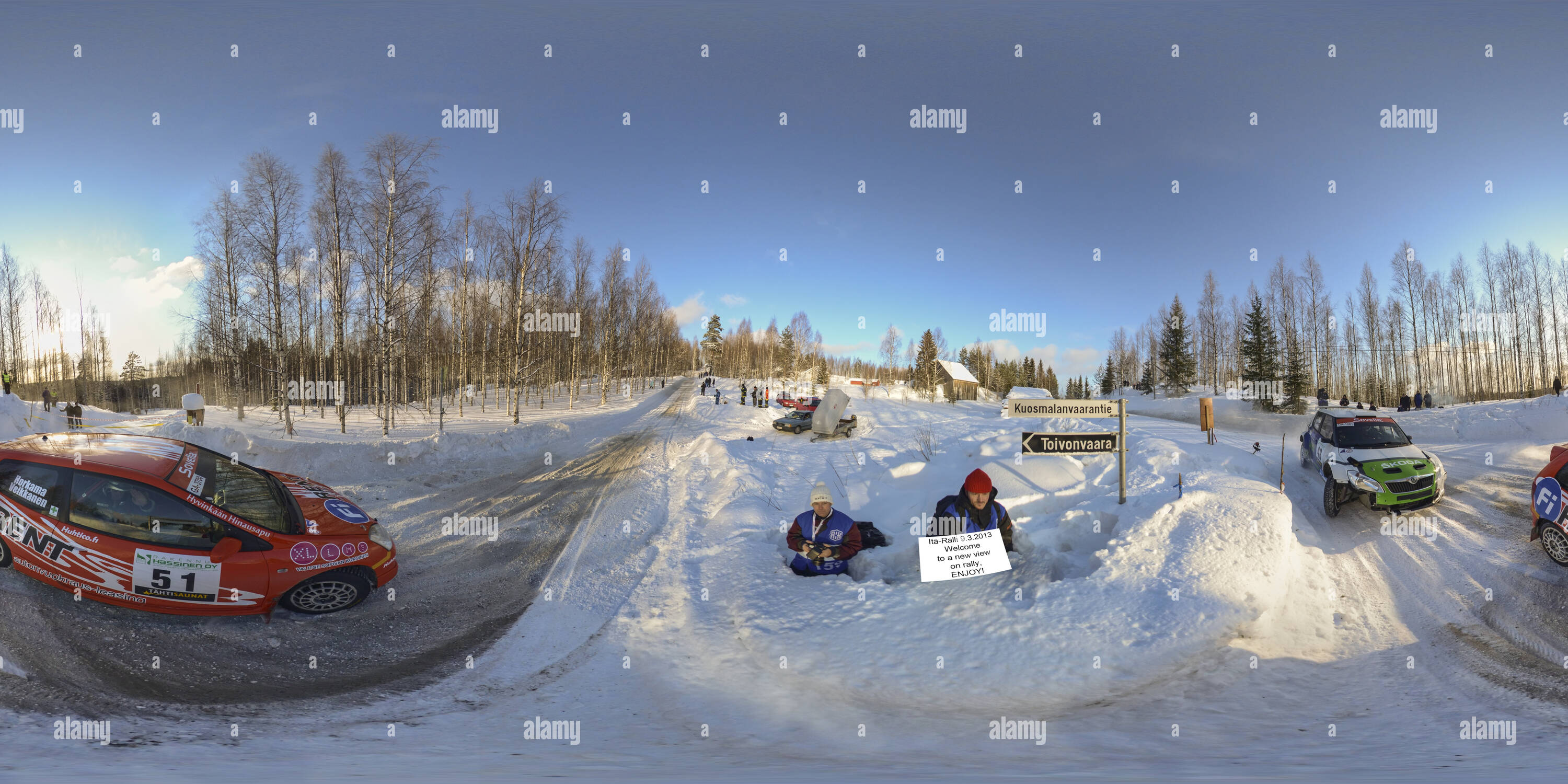 360° view of Finnish rally (ita-rally 2013 - Alamy