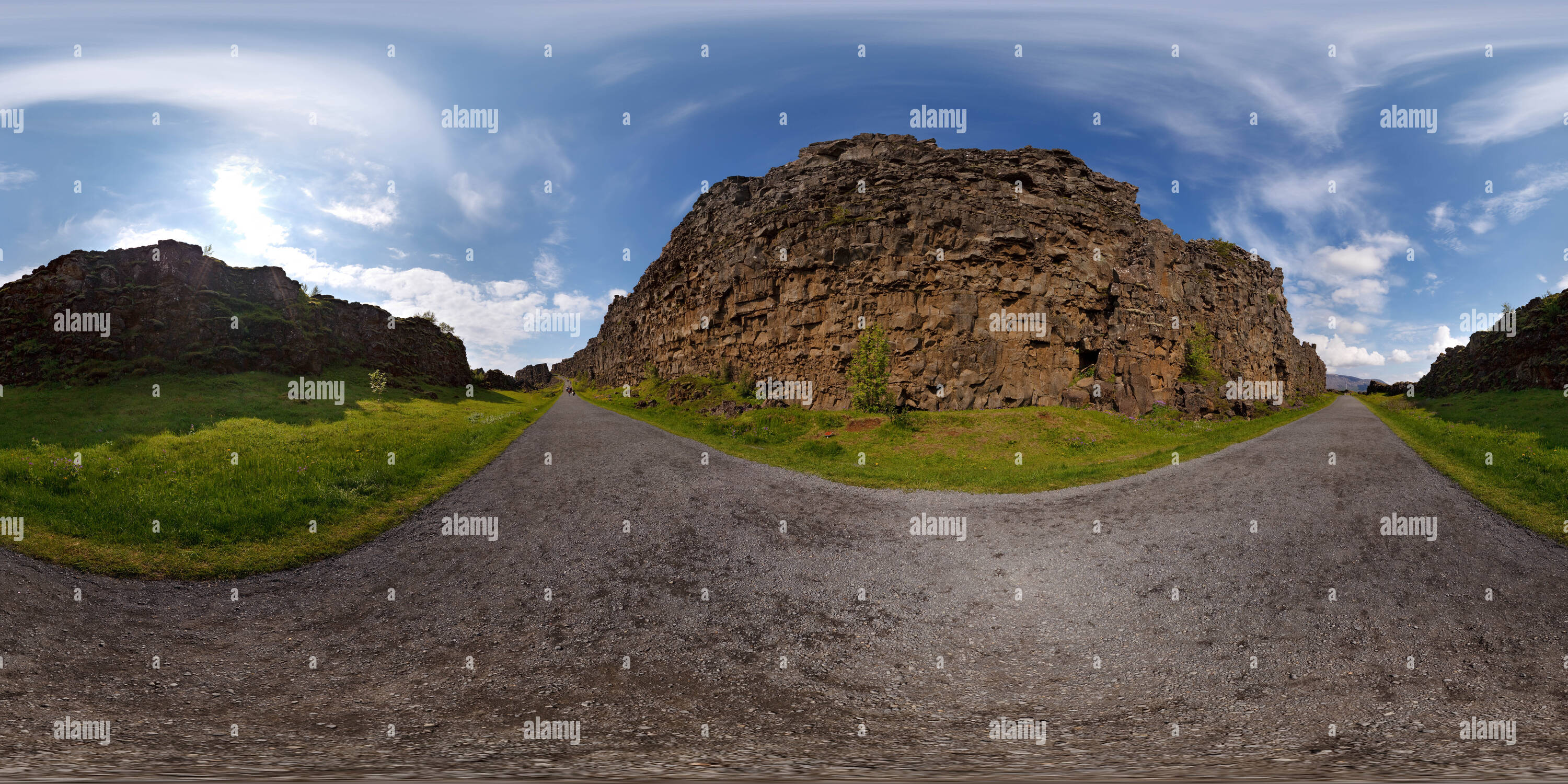 360° view of Iceland, Thingvellir National Park - Almannagjá Rift - Alamy