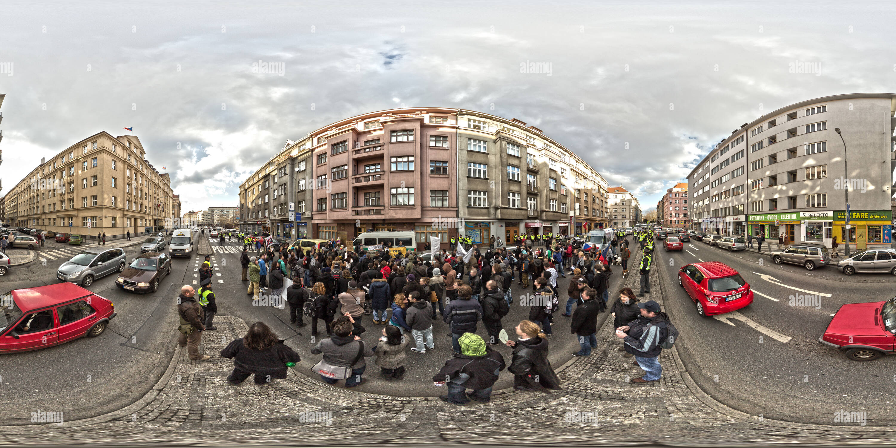360° view of Stop ACTA demonstration in front of OSA (copyright ...