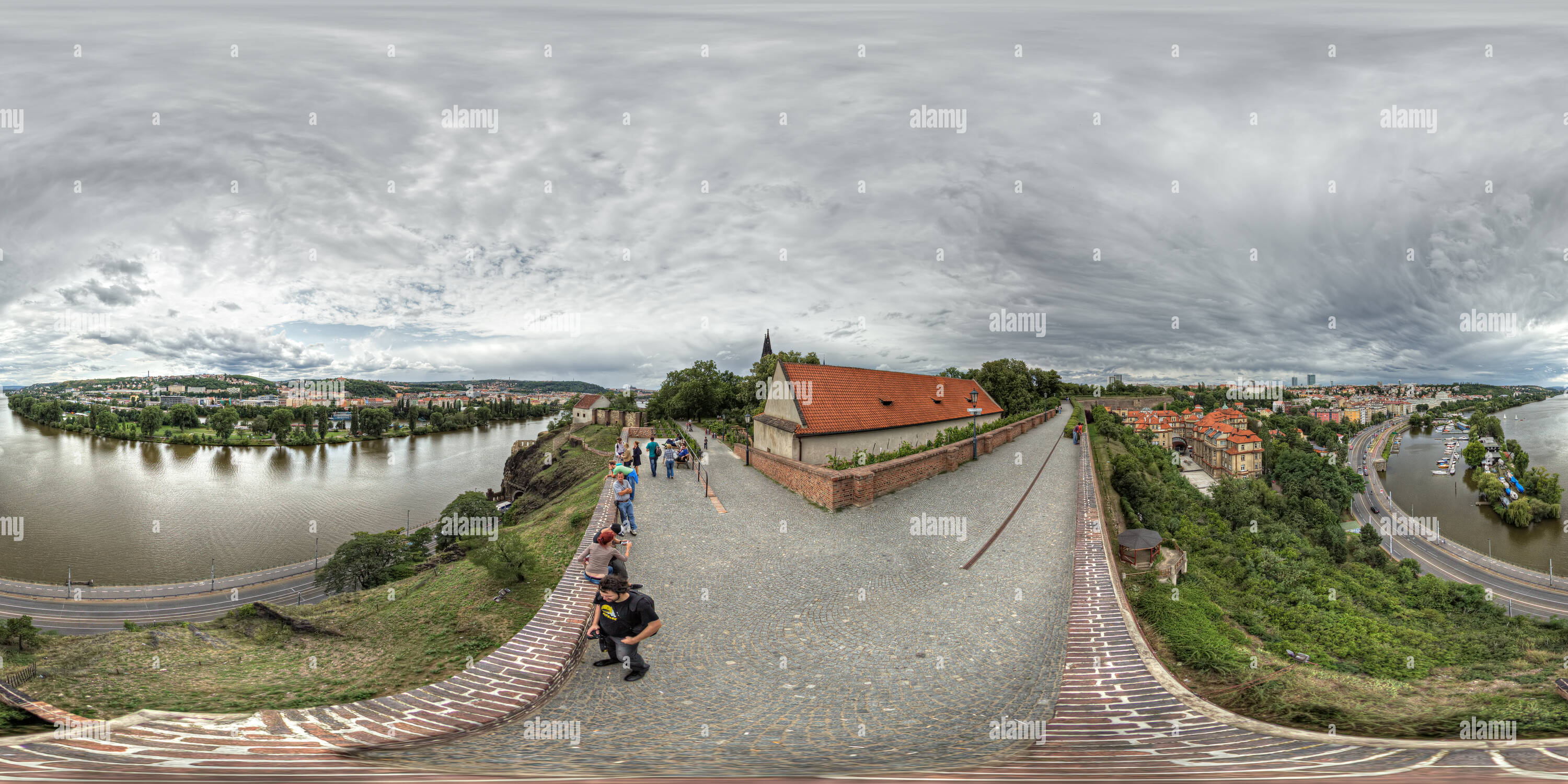 360° view of Clouds over Podolske nabrezi - Alamy