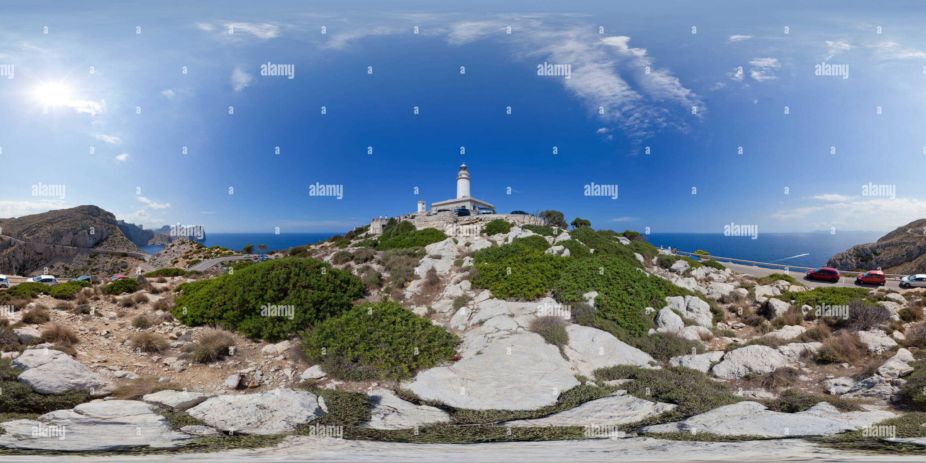360° view of Cap Formentor - Lighthouse - Alamy