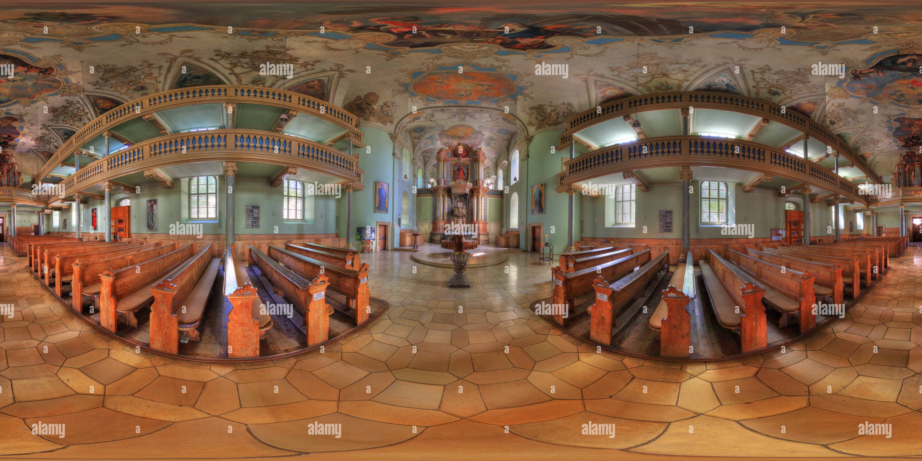 360° view of Neustaedter Church Interior - Alamy