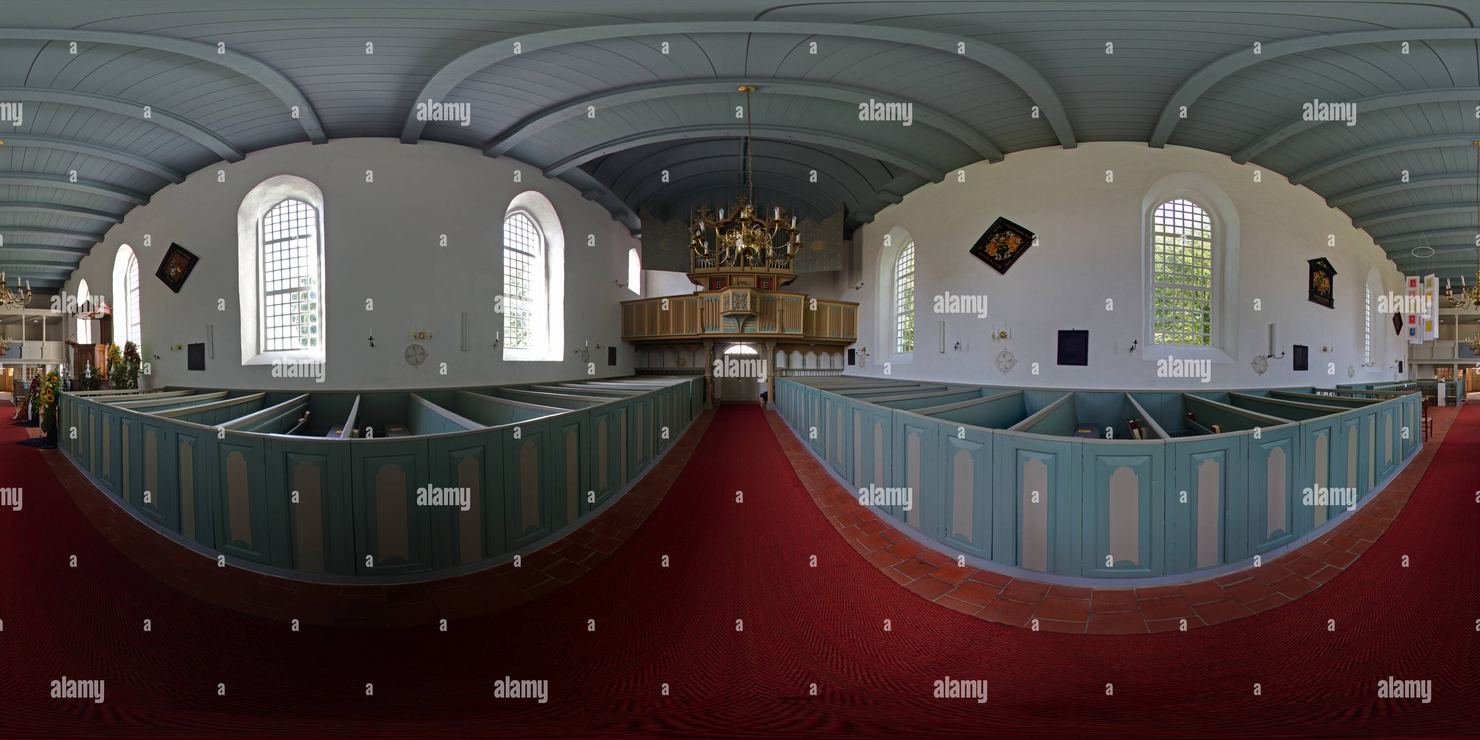 360° view of Rysum Kirche Innen 2 - Alamy