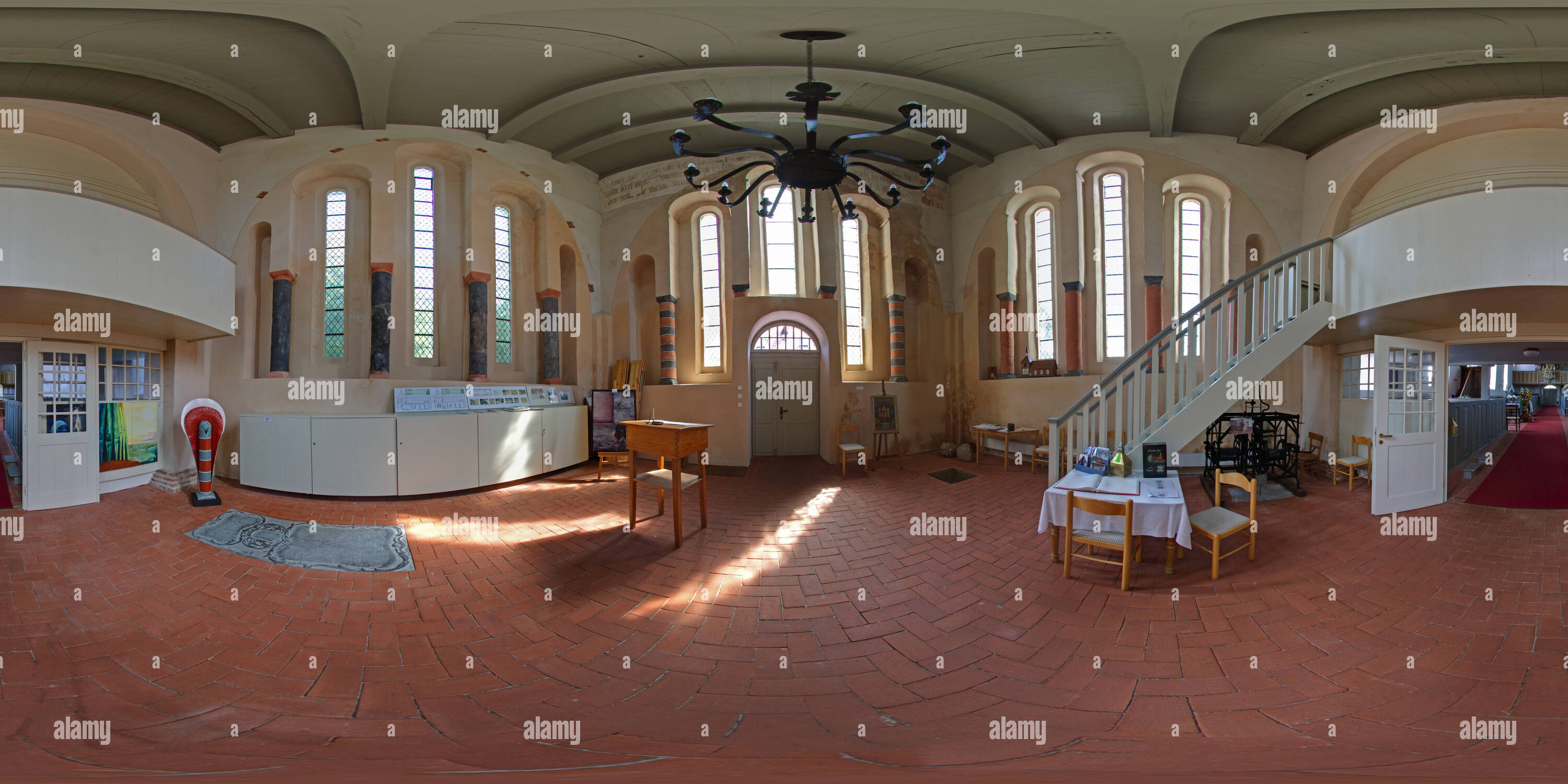 360° view of Rysum Kirche Innen 1 - Alamy