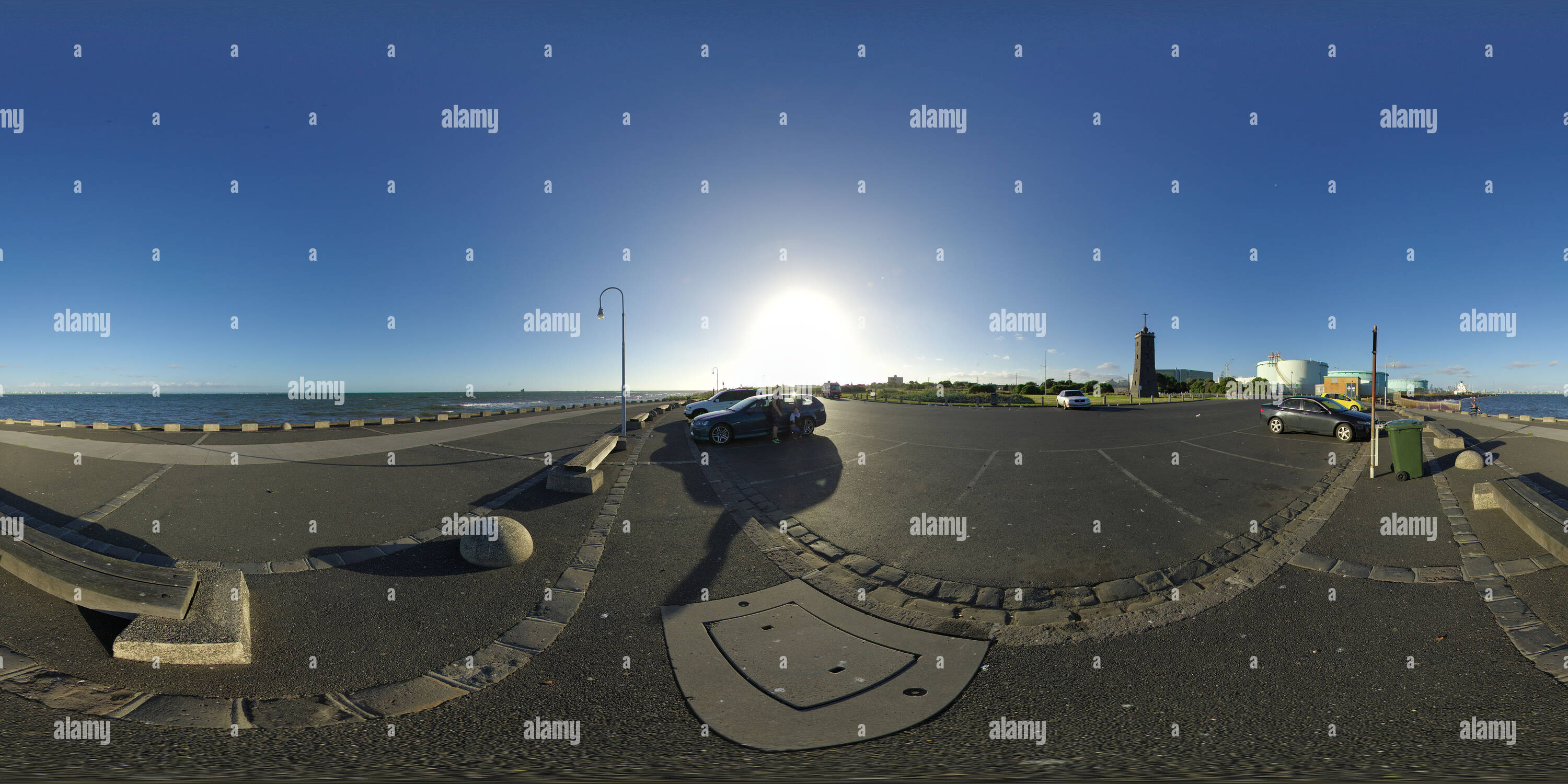 360° view of Point Gellibrand Timeball and Coastal Heritage Park - Alamy