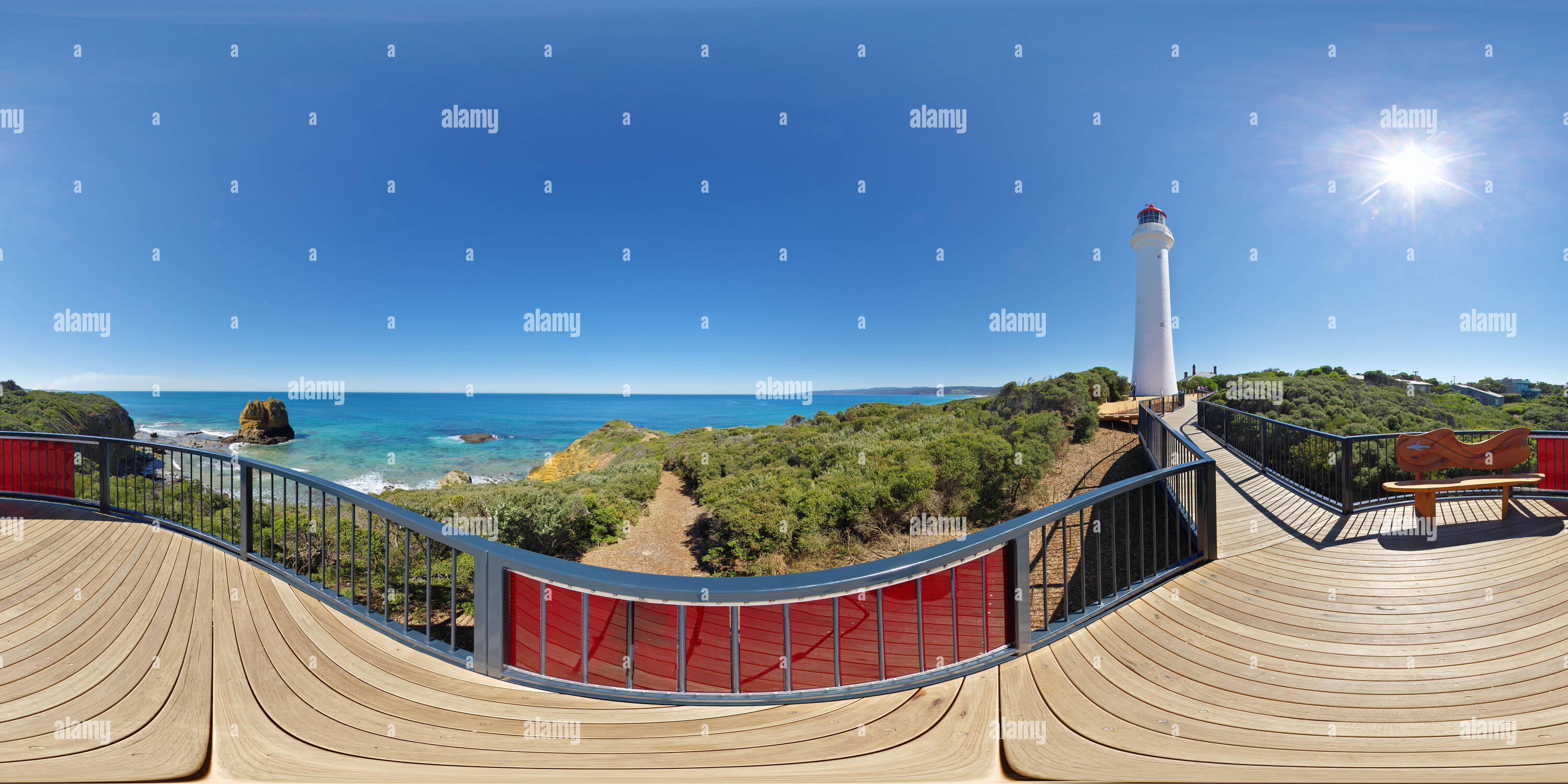 360° view of Split Point Lighthouse in Aireys Inlet - Alamy