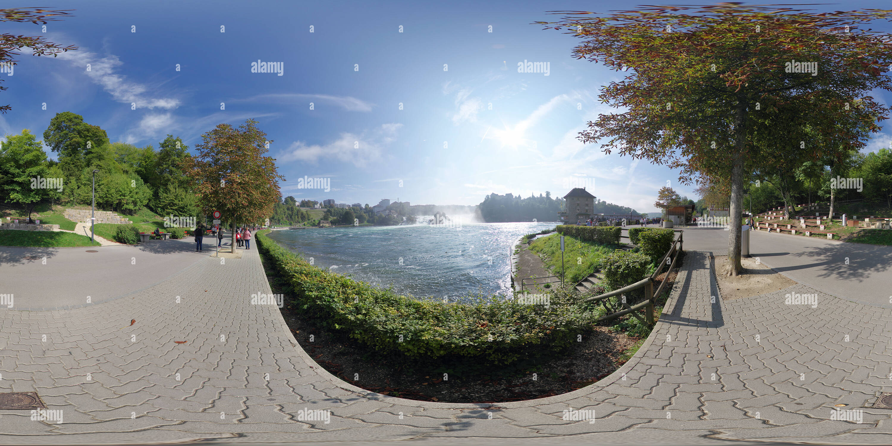 360° view of Rhine Falls at Schaffhausen - Alamy