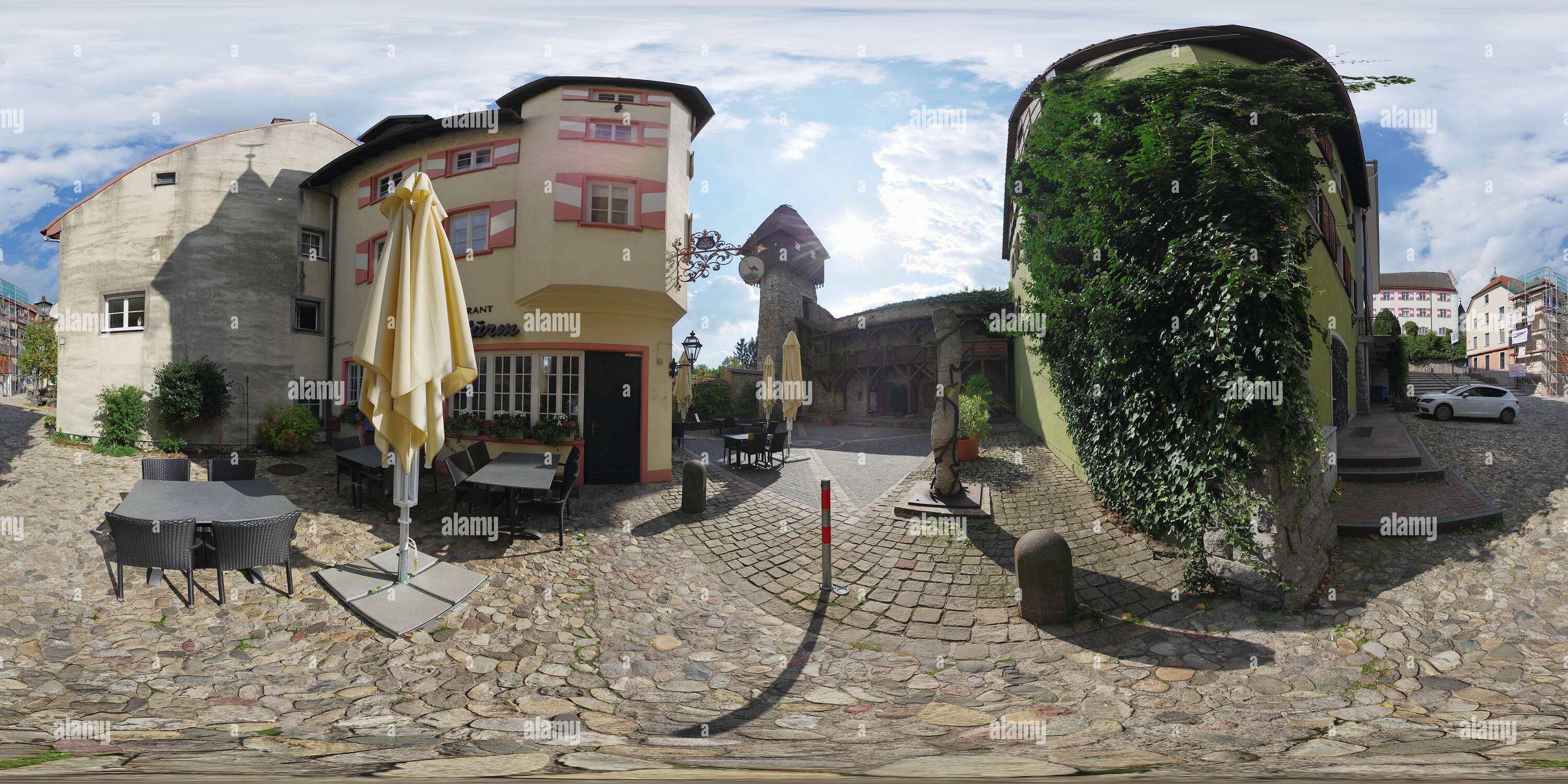 360° view of Stork Tower in Tiengen - Alamy