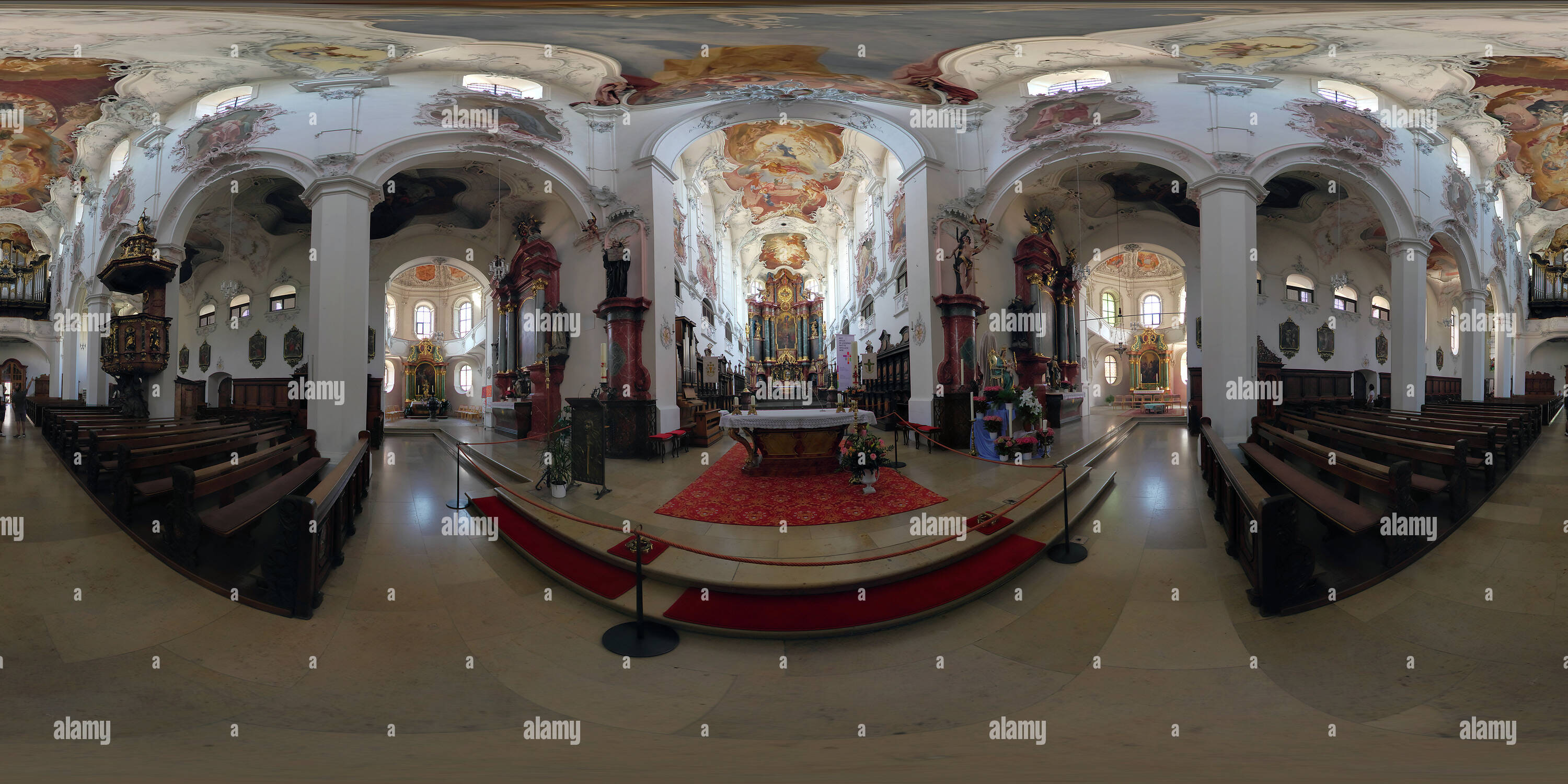 360° view of Saint Fridolin Cathedral in Bad Saeckingen - Alamy