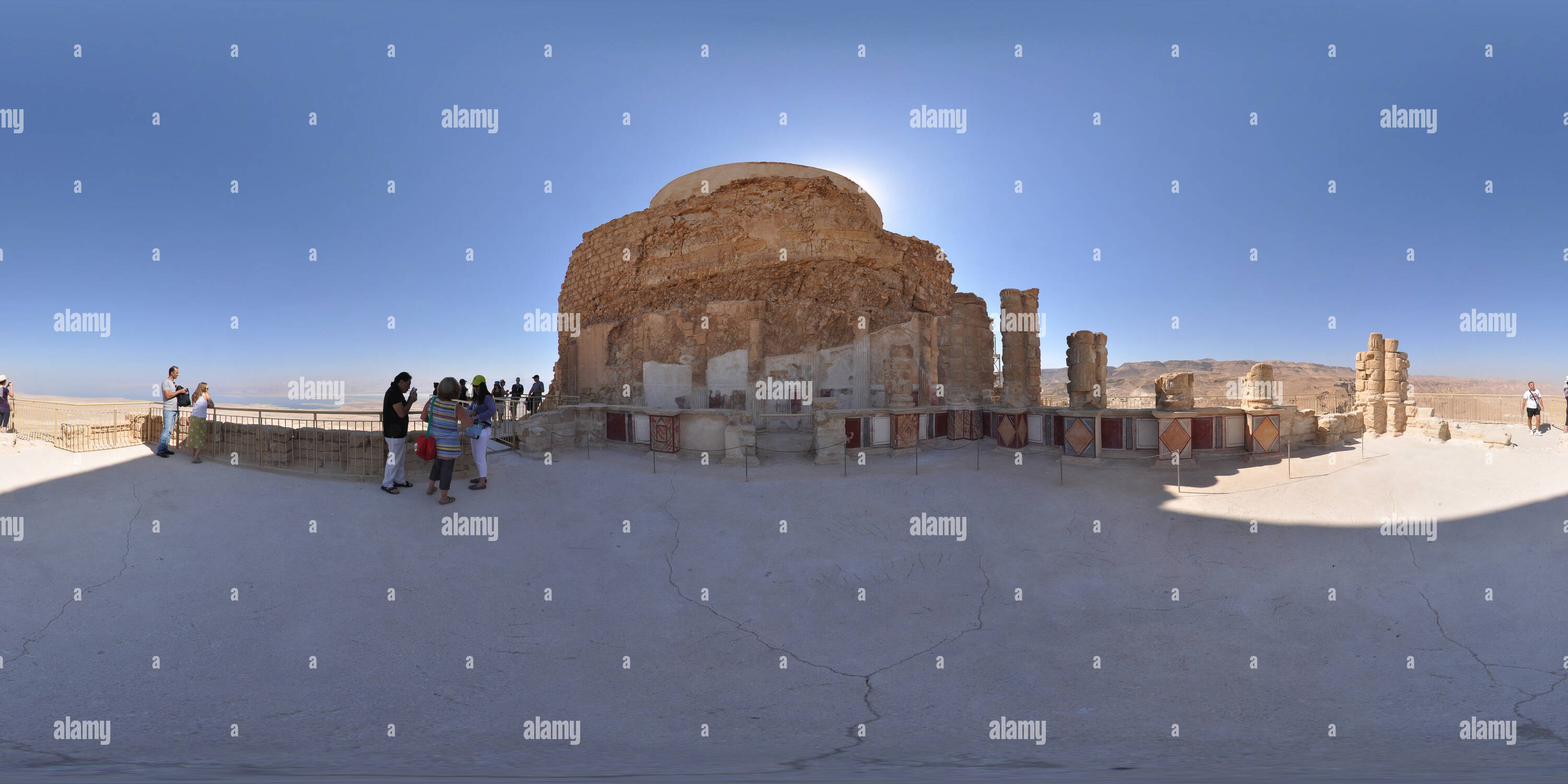 360° view of Masada, Herod's Palace - Alamy