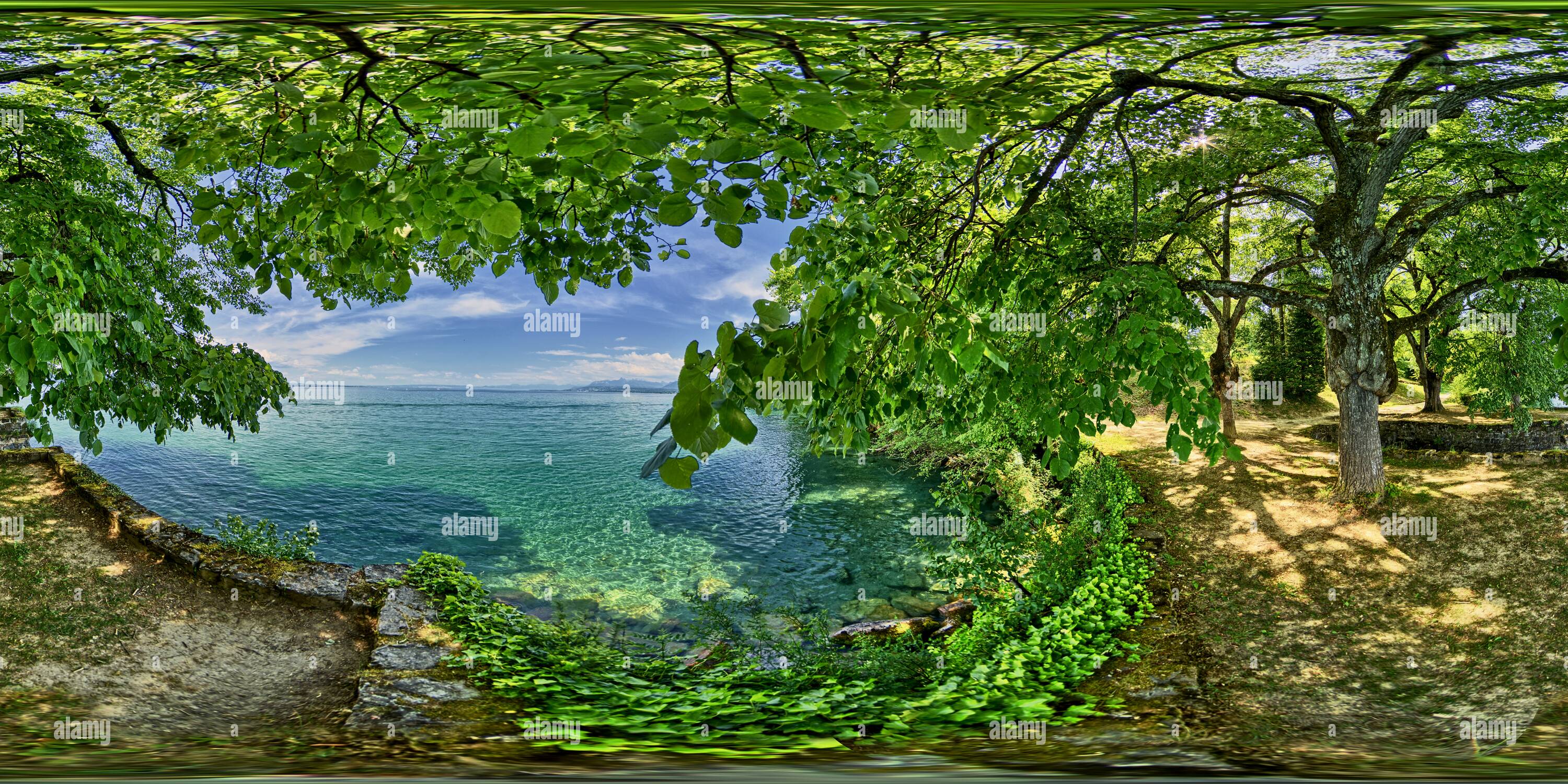 360° view of Yvoire, Lake Geneva, Parc, Domaine De Rovoree La ...