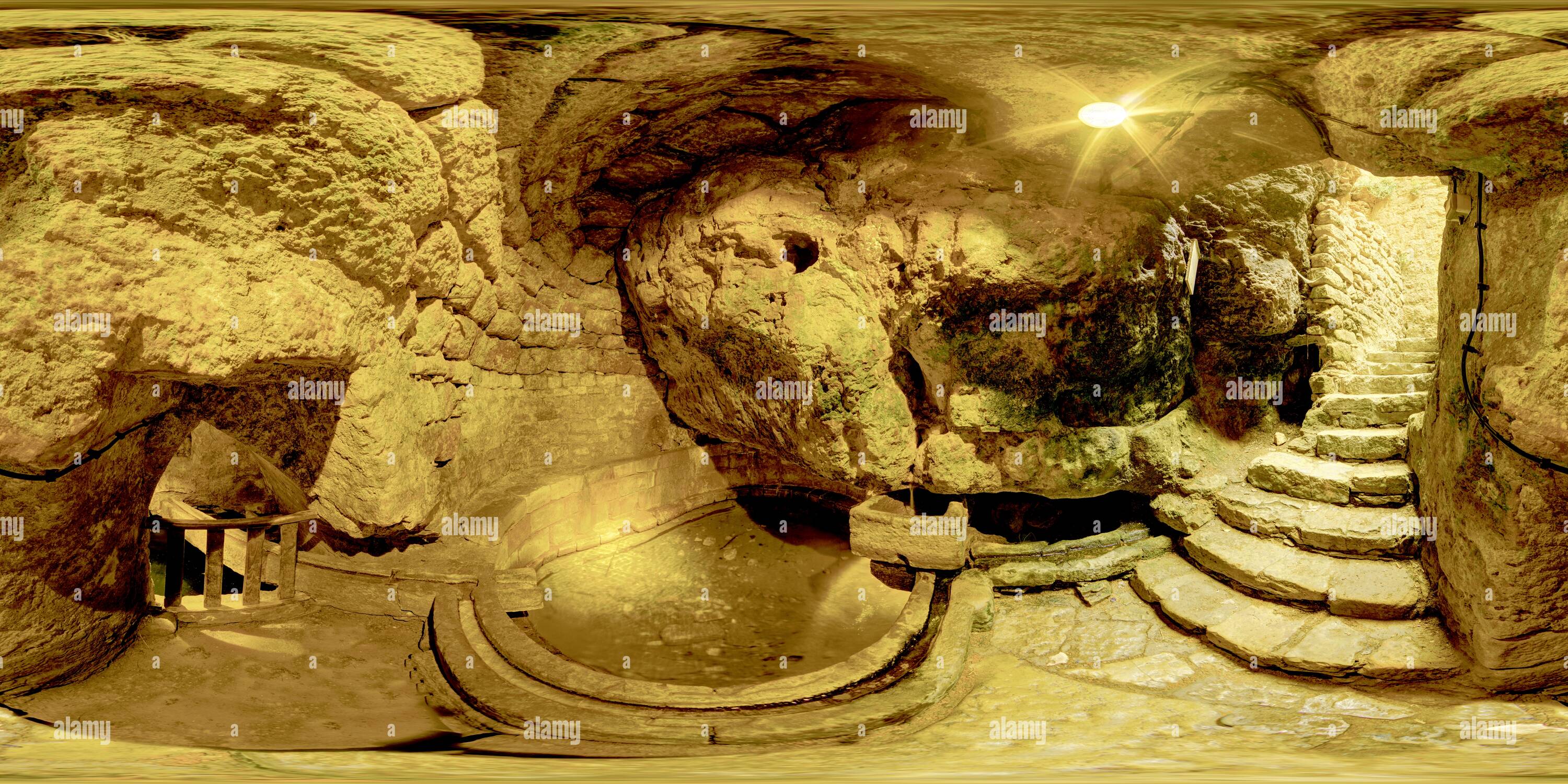 360° view of Capdenac-le-Haut, Roman spring, called “Fontaine des ...