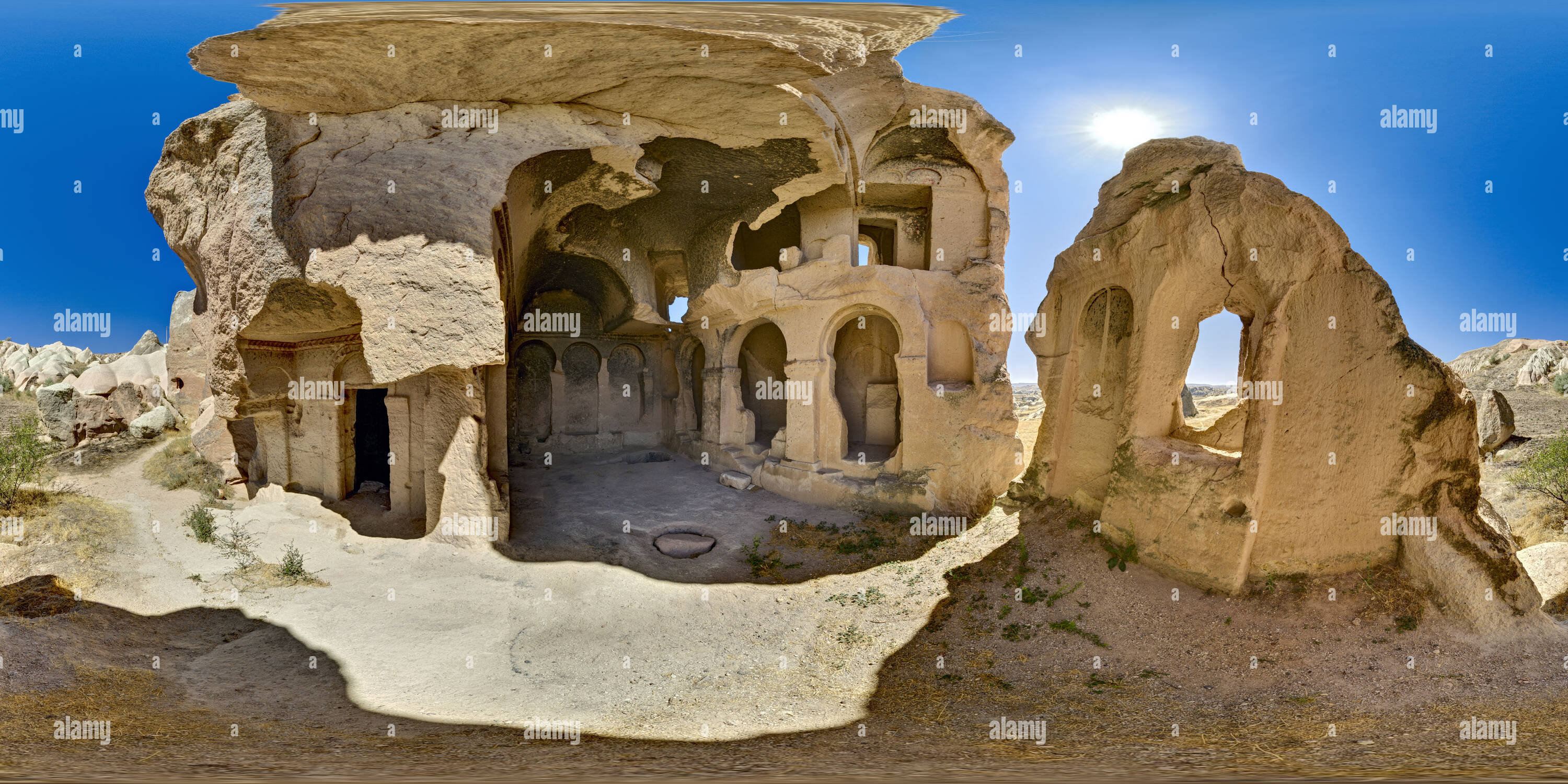 360° view of Kepez tuff rock churches, Cappadocia, Turkey - Alamy