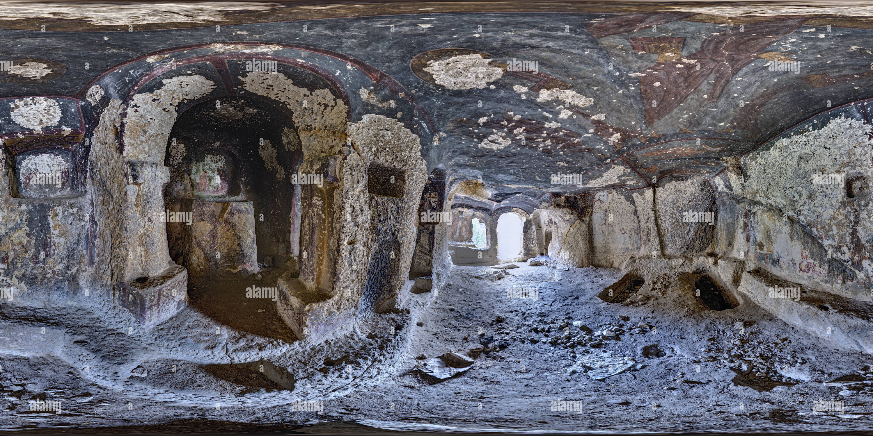 360° view of Byzantine Cave Village, Erdemli, Cappadocia, Turkey 5 - Alamy